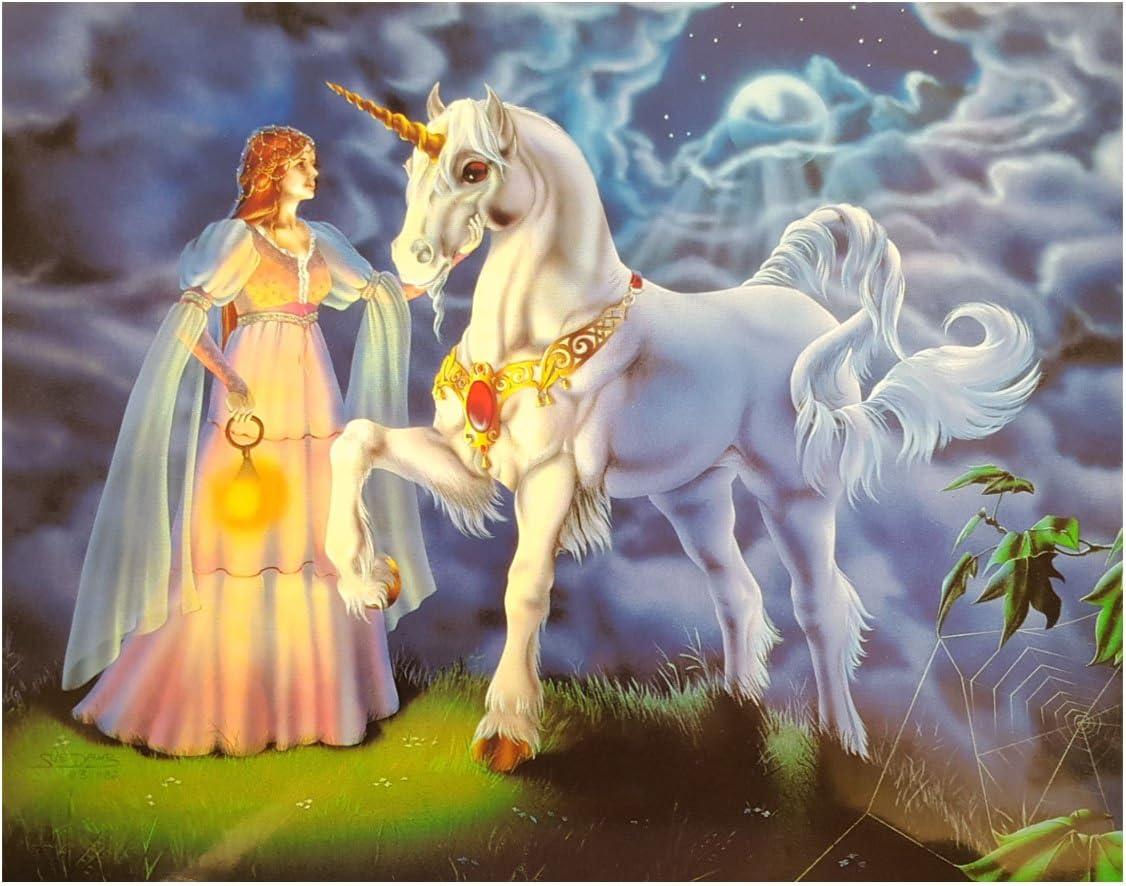 Amazon.com: Lady and Unicorn by Sue Dawe 8x10 Unicorn Art Print (Print ...