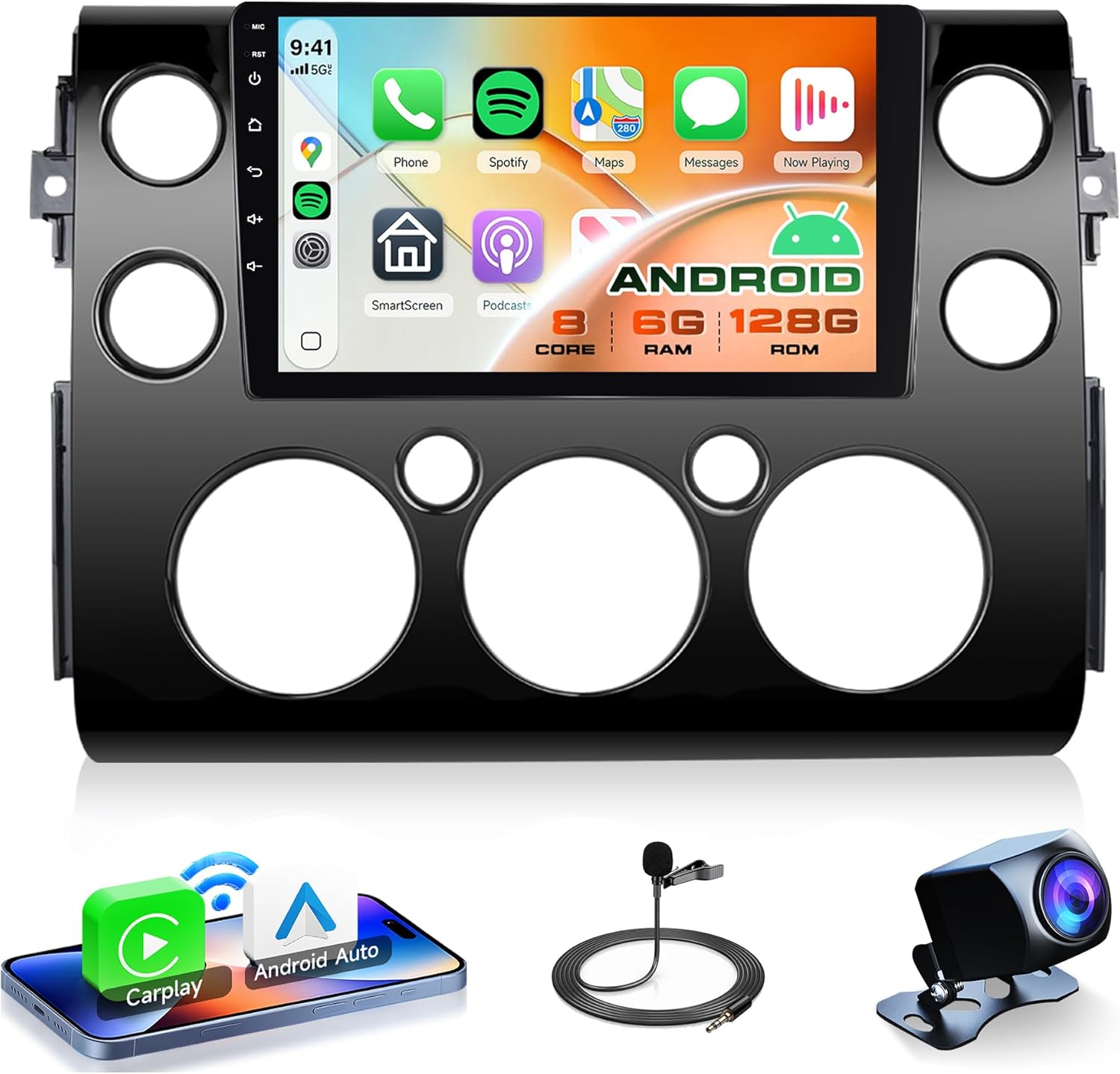 Amazon.com: 8Core 6G+128G Android 15 Car Radio for Toyota FJ Cruiser ...
