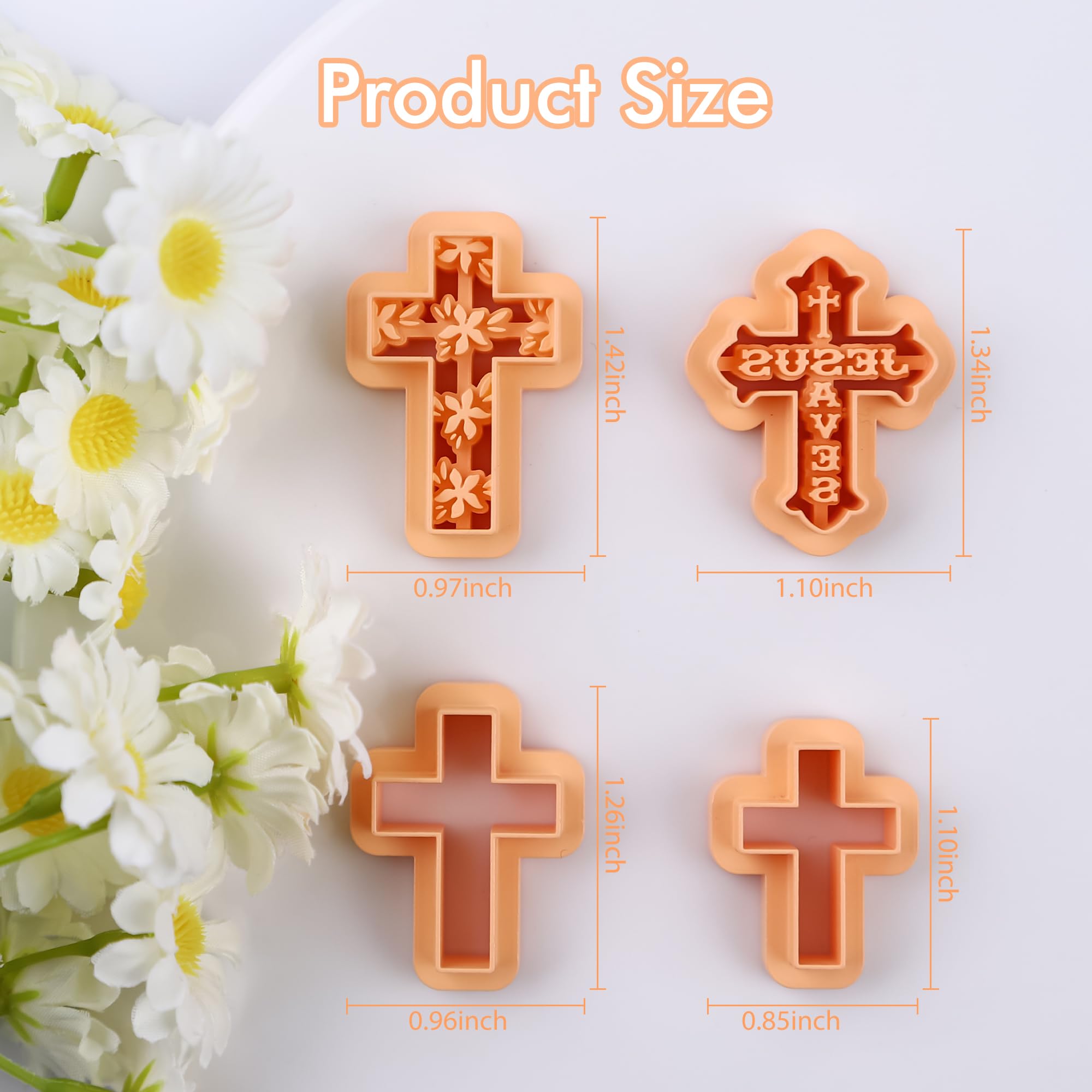 Snapklik.com : Puocaon Cross Polymer Clay Cutters - Christian Cross ...