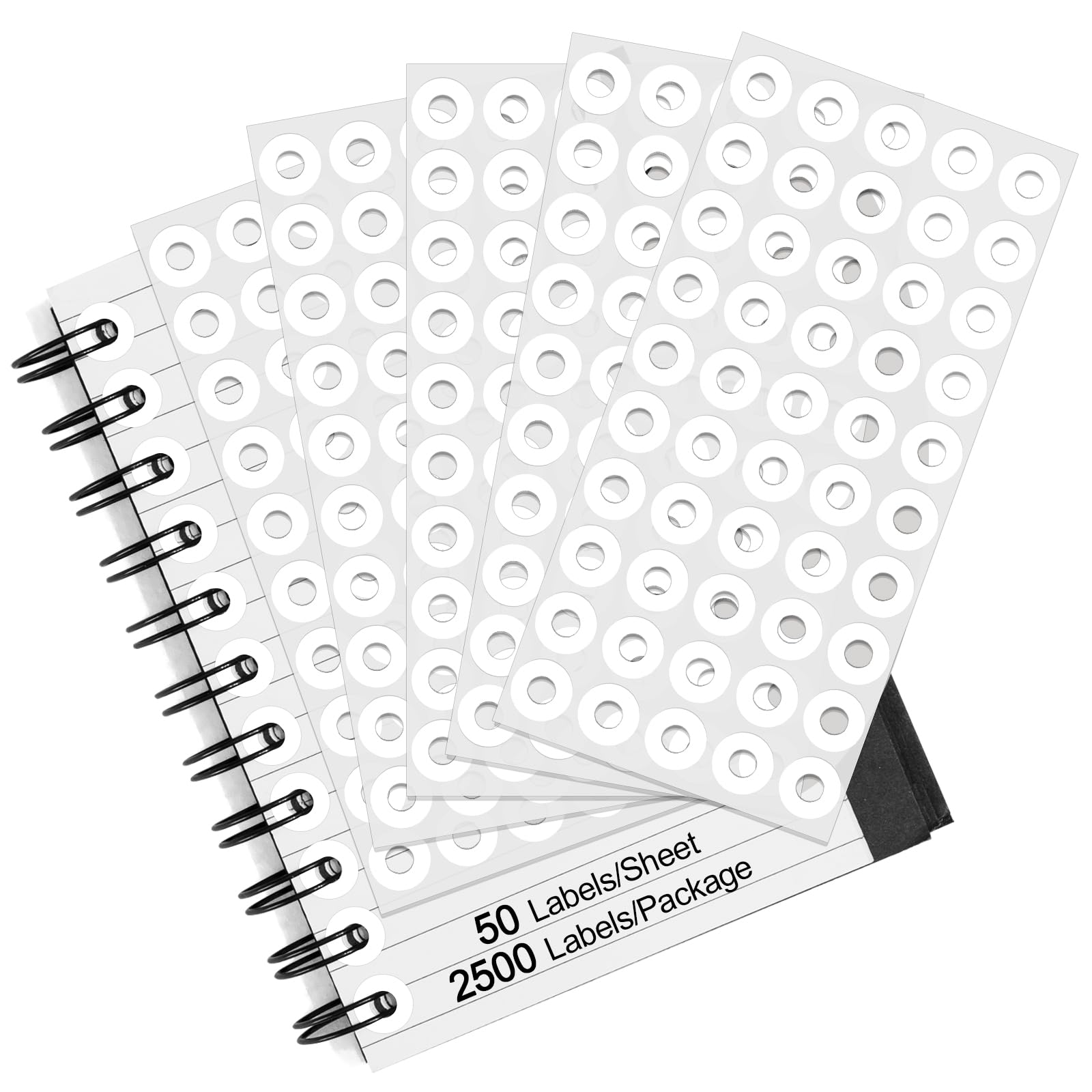 Amazon.com : Labelebal 2500 Pcs Self-Adhesive Hole Reinforcement ...
