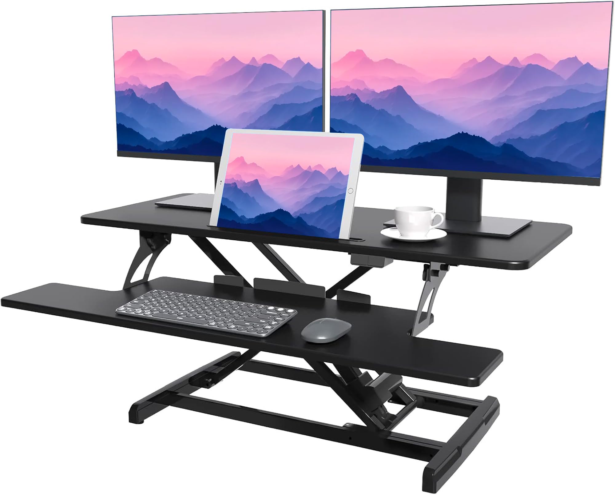 Amazon.com: Pro Standing Desk Converter - 37 Inch Adjustable Sit to ...