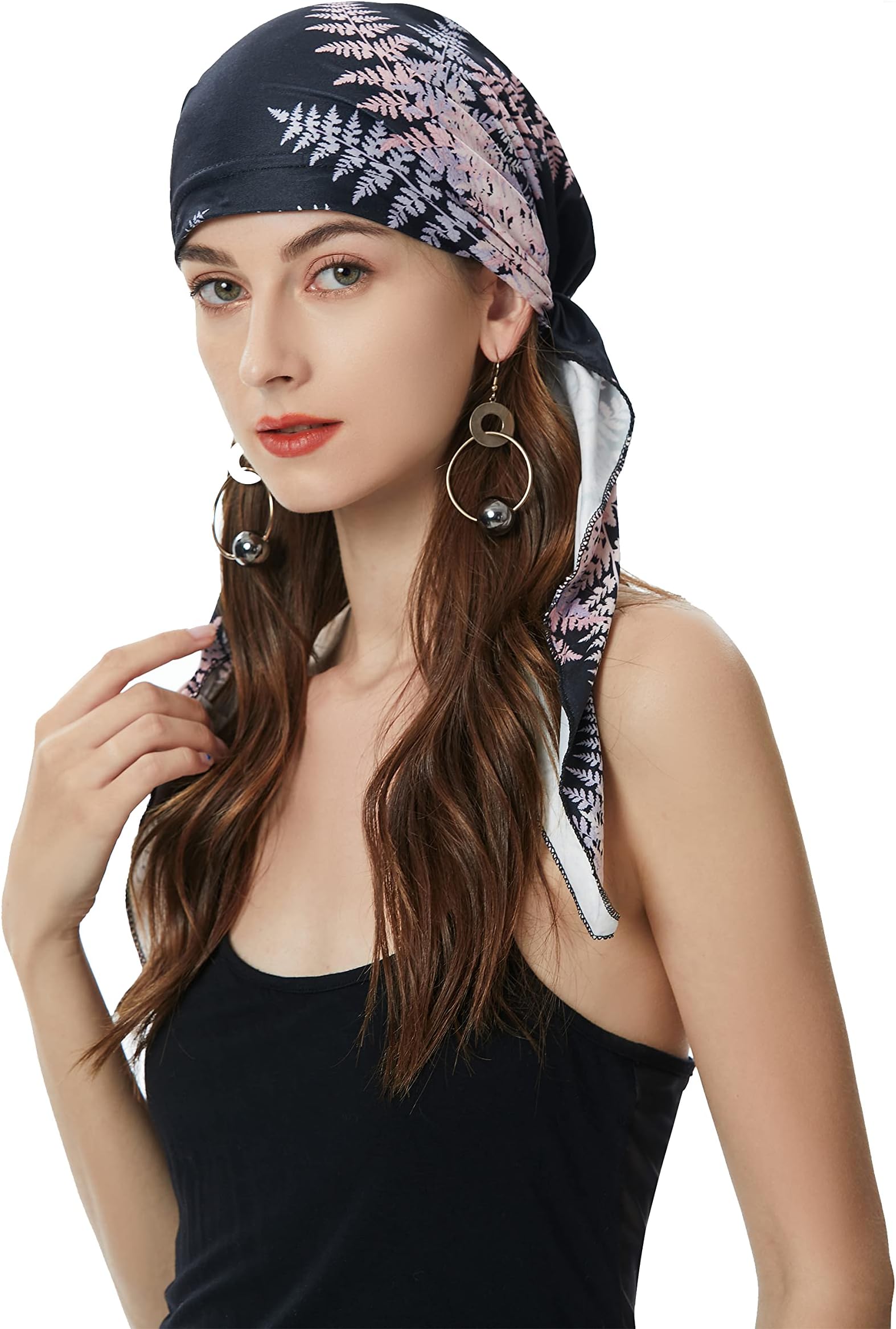 6 Pieces Head Scarf for Women Slip on Pretied Head Scarves Cancer ...