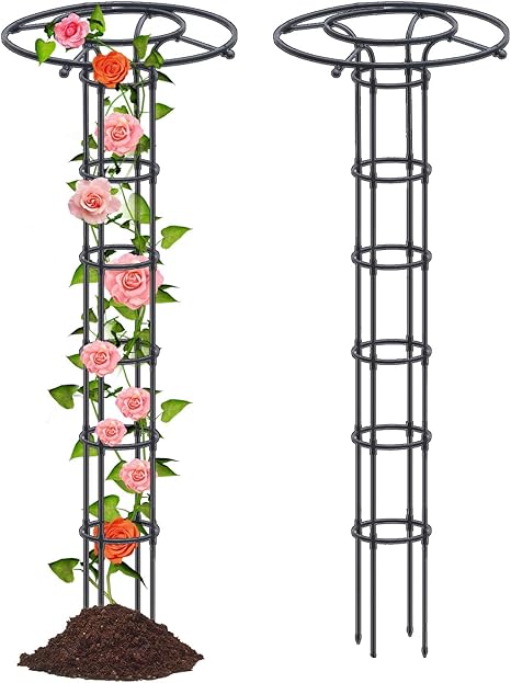 Amazon.com : Garden Obelisk Trellis for Climbing Plants, 82.7inch ...