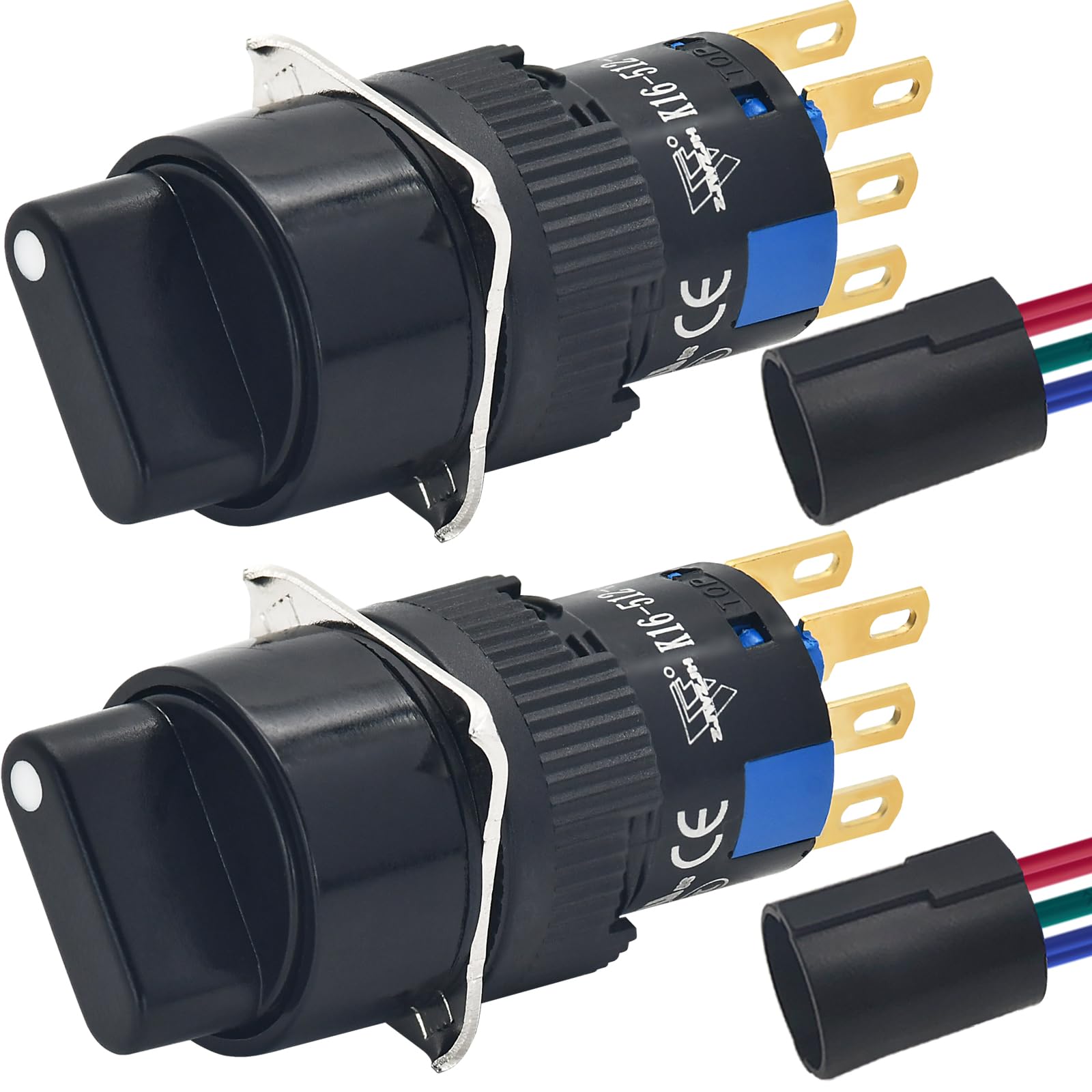 Snapklik.com : Mini Rotary Switch 3 Position 16mm 5/8in Selector Switch ...