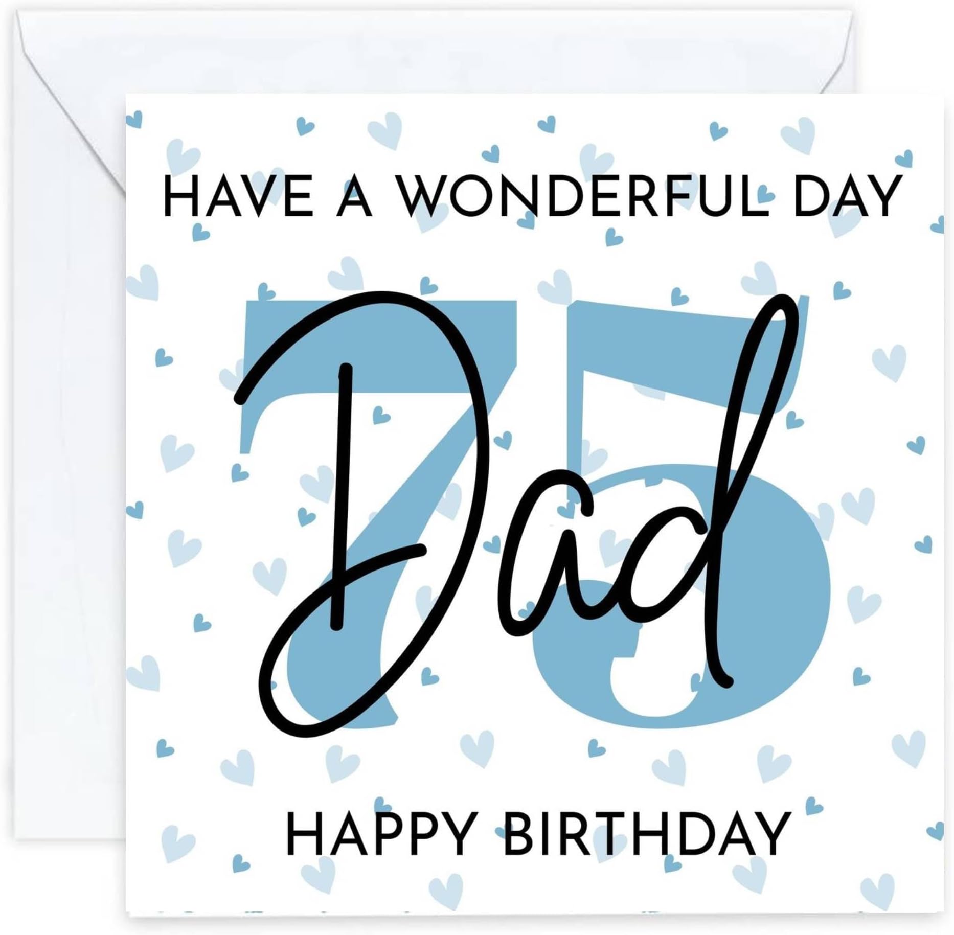 dad Happy 75th Birthday Card 75 age (envelope Included) : Amazon.co.uk ...