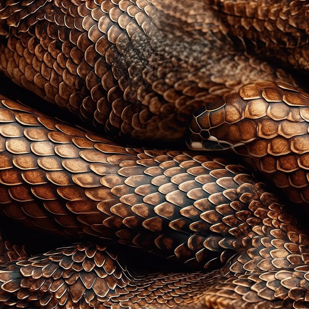 HEISIG 18"x236" Wild Snakeskin Animals Peel and Stick Wallpaper Easy ...