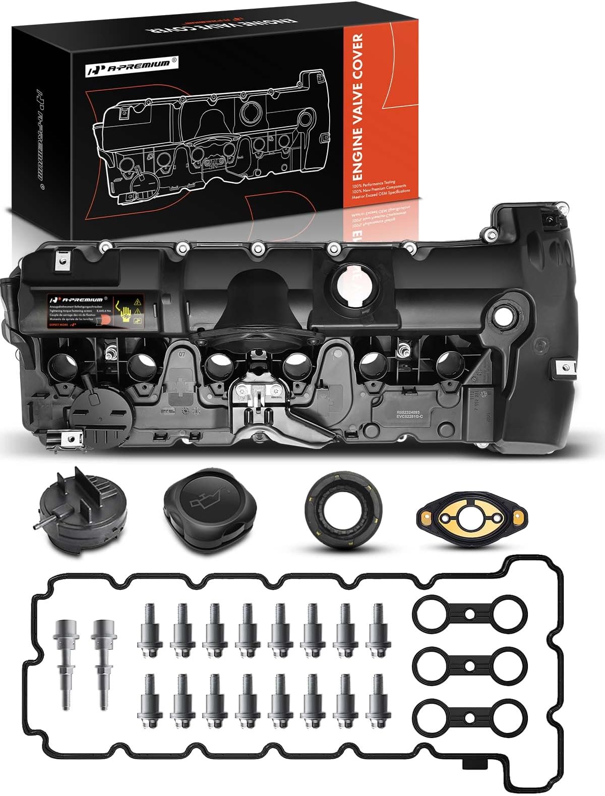 Amazon.com: MITZONE N52 Engine Valve Cover Kit with Oil Cap & PCV Hose ...