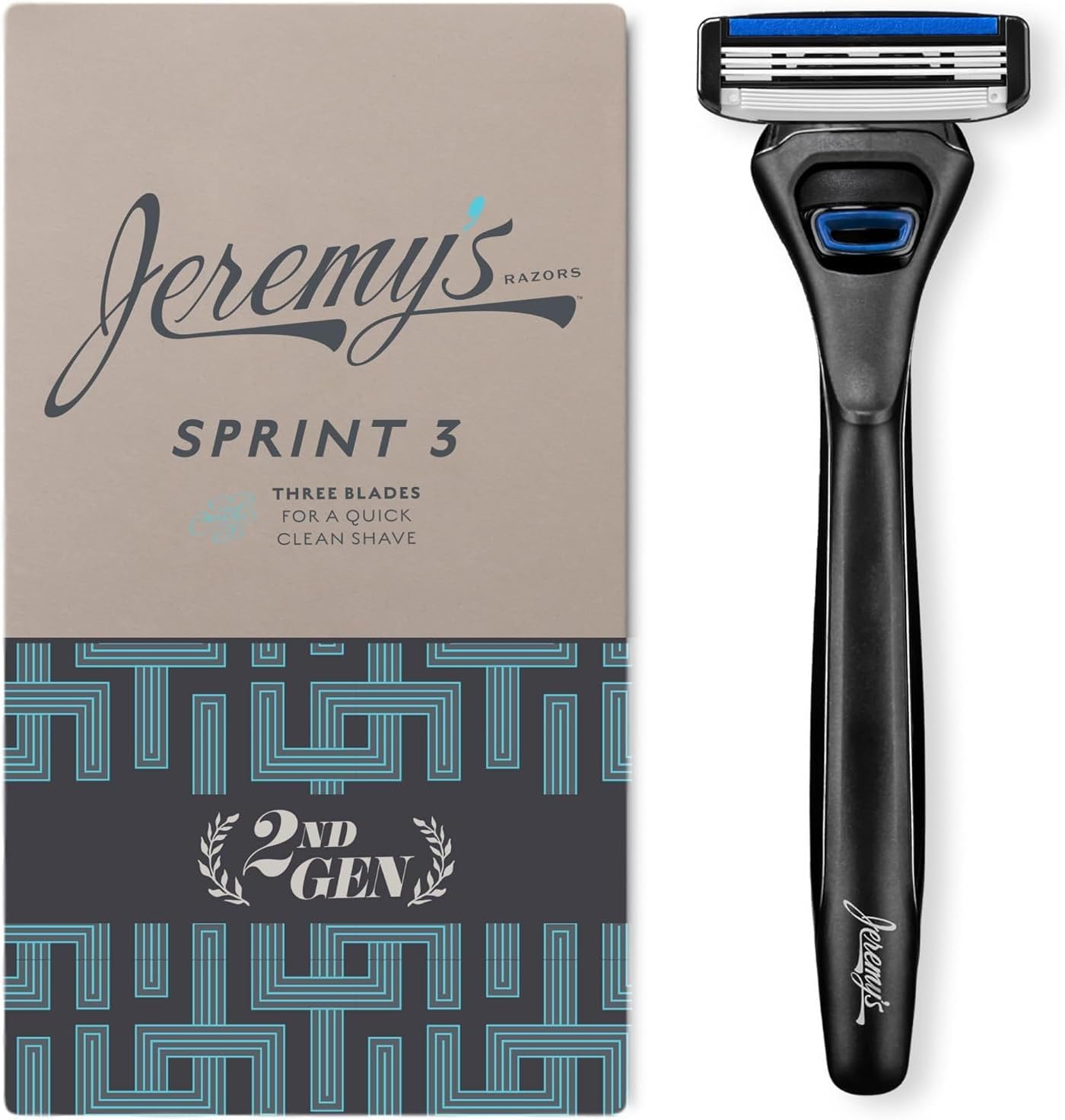 Amazon.com: Jeremy's Razors for Men: Sprint 3 Blade Razor - Stainless ...