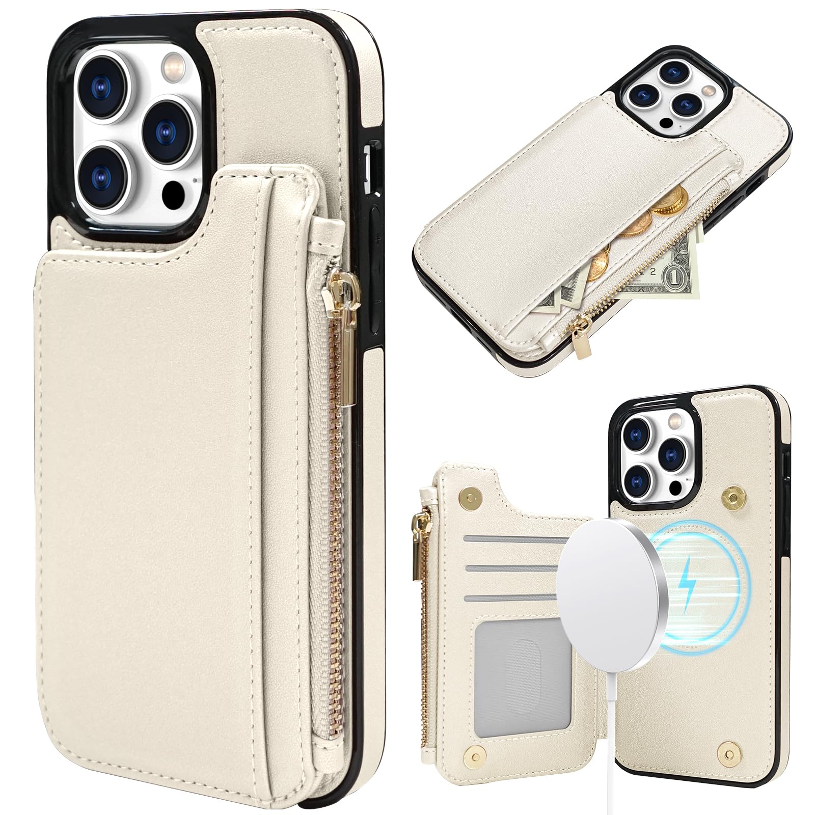 Amazon.com: Delidigi for iPhone 14 Pro Max Case Wallet with Card Holder ...