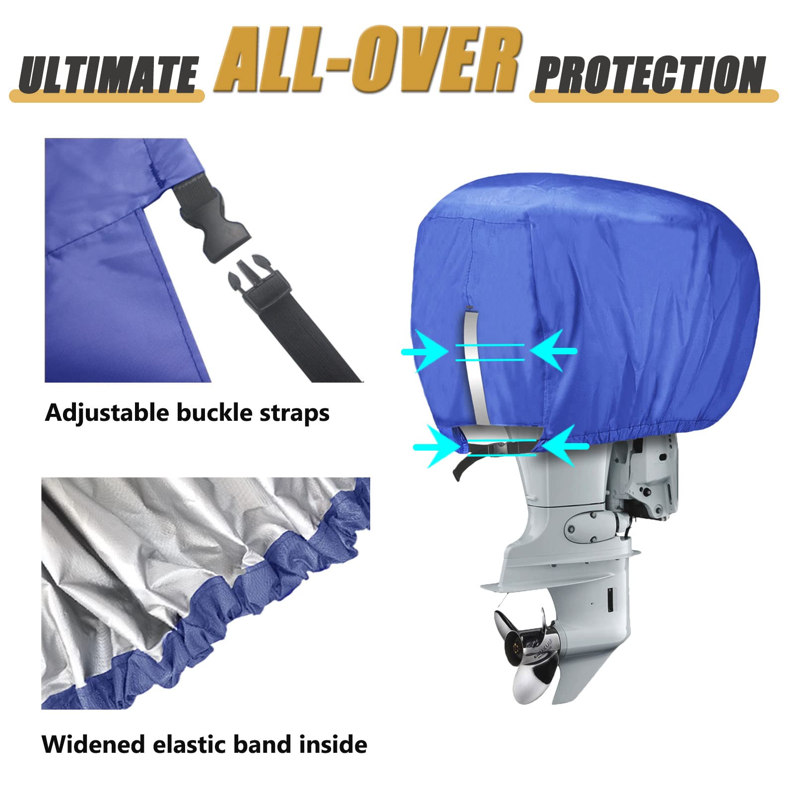 Frelaxy Outboard Motor Cover - 100% Waterproof Heavy Duty UV Resistant ...
