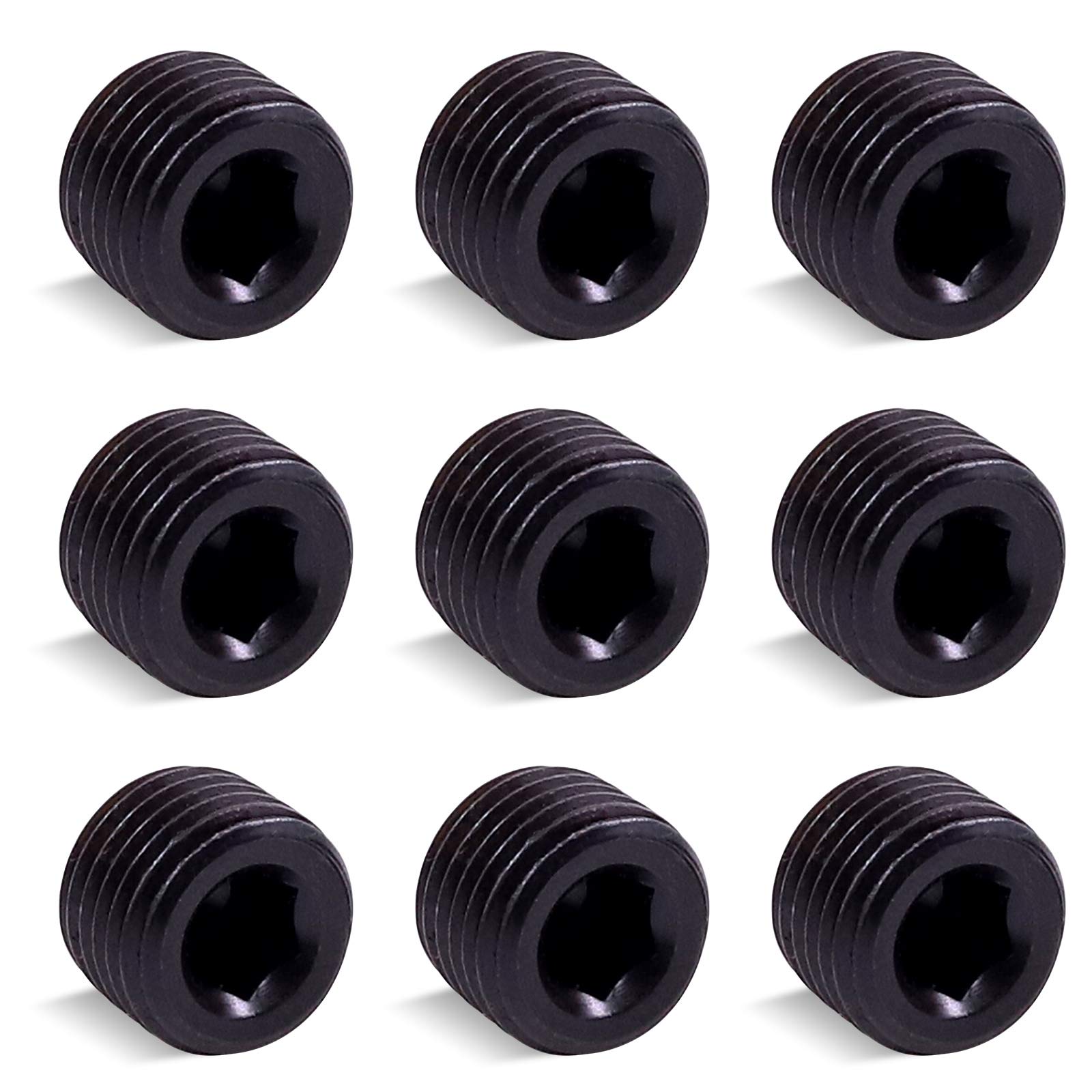 Snapklik.com : Mardatt 10pc 1/4" NPT Carbon Steel Pipe Plug Set