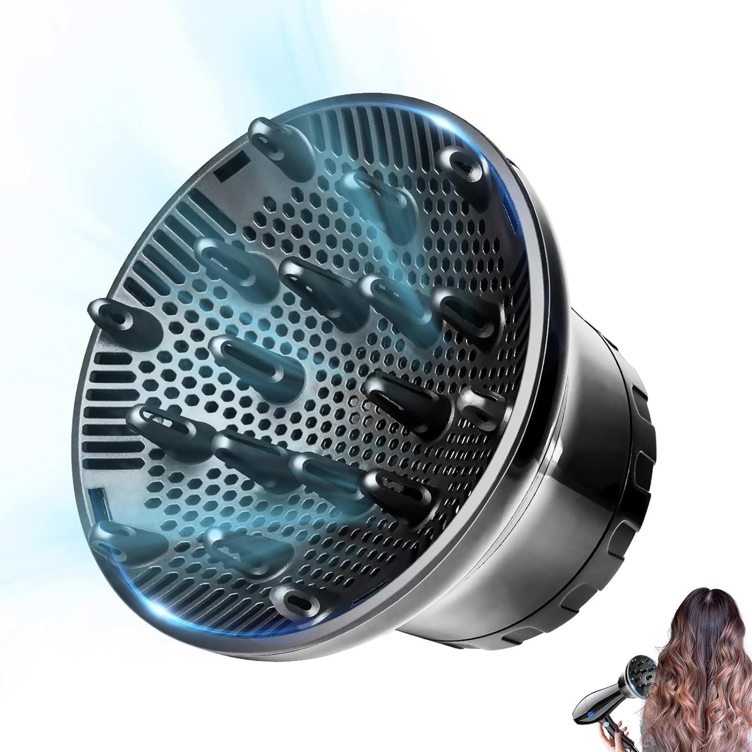 Amazon.com: Diffuser Attachment for Hair Dryer, Diffuser Hair Dryer ...