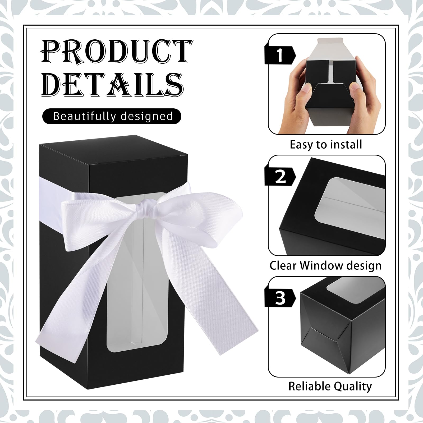 36 Sets Gift Boxes with Ribbon, Thank You Tumbler Sublimation Glass ...