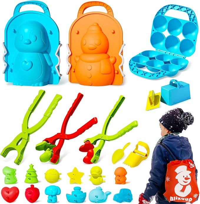Amazon.com: Snowball Maker Snow Molds Toys: Outdoor Winter Snow Molds ...