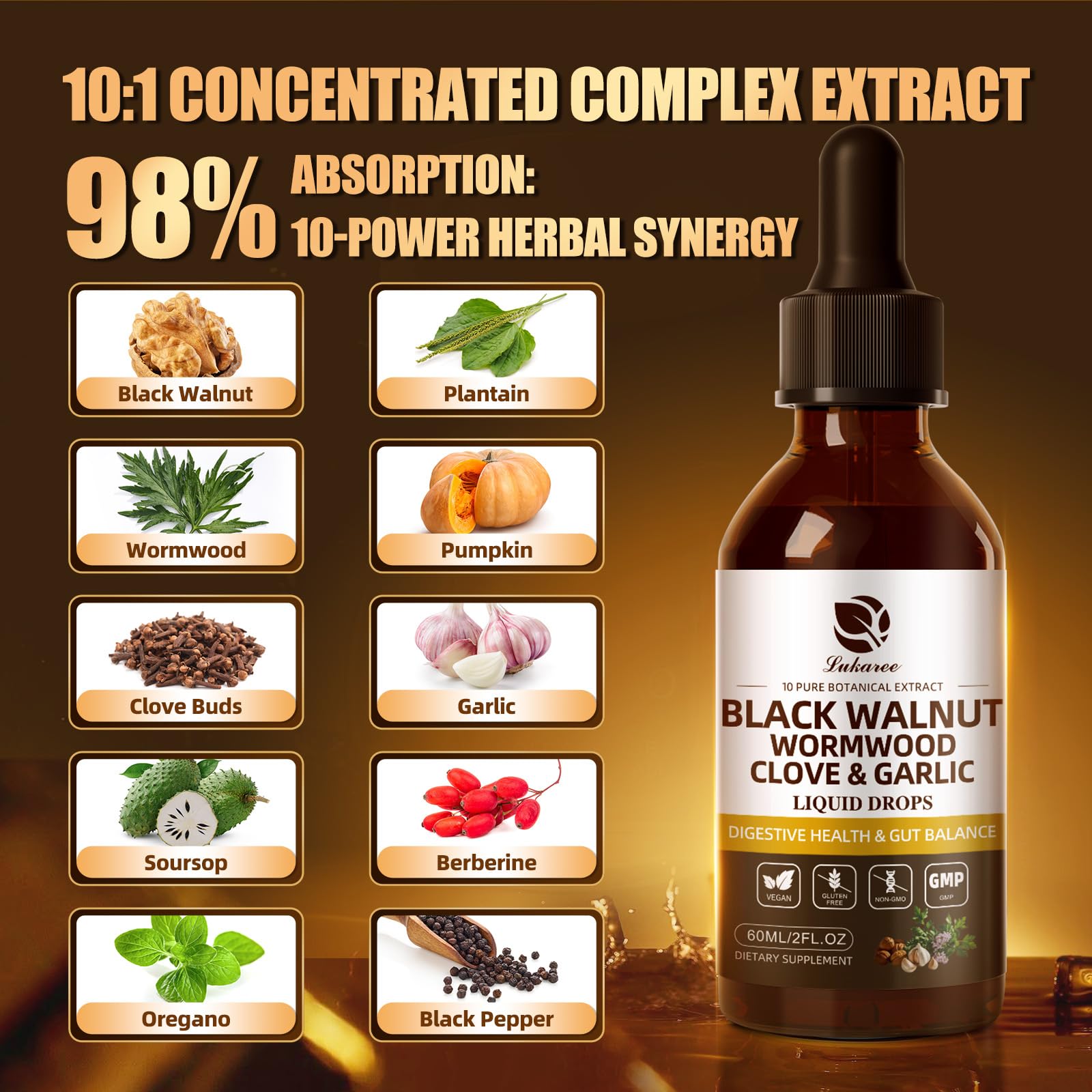 Snapklik.com : Lukaree Wormwood Black Walnut Clove Cleanse For Humans ...