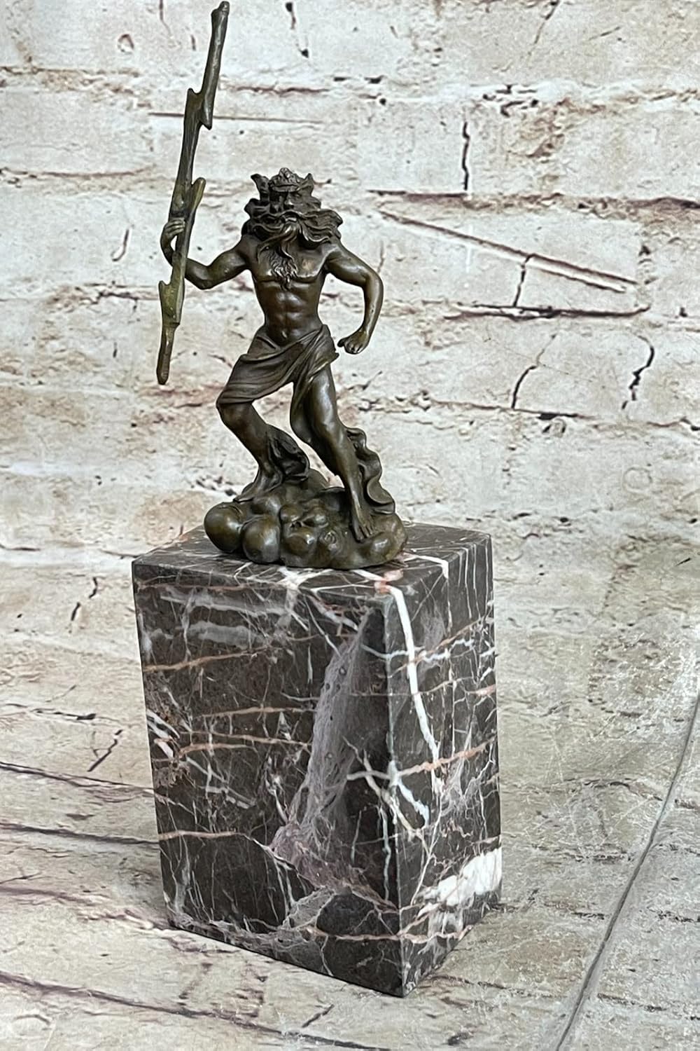 Amazon.com: Bronze Marble Statue Atlantis Poseidon Neptune Sea God ...