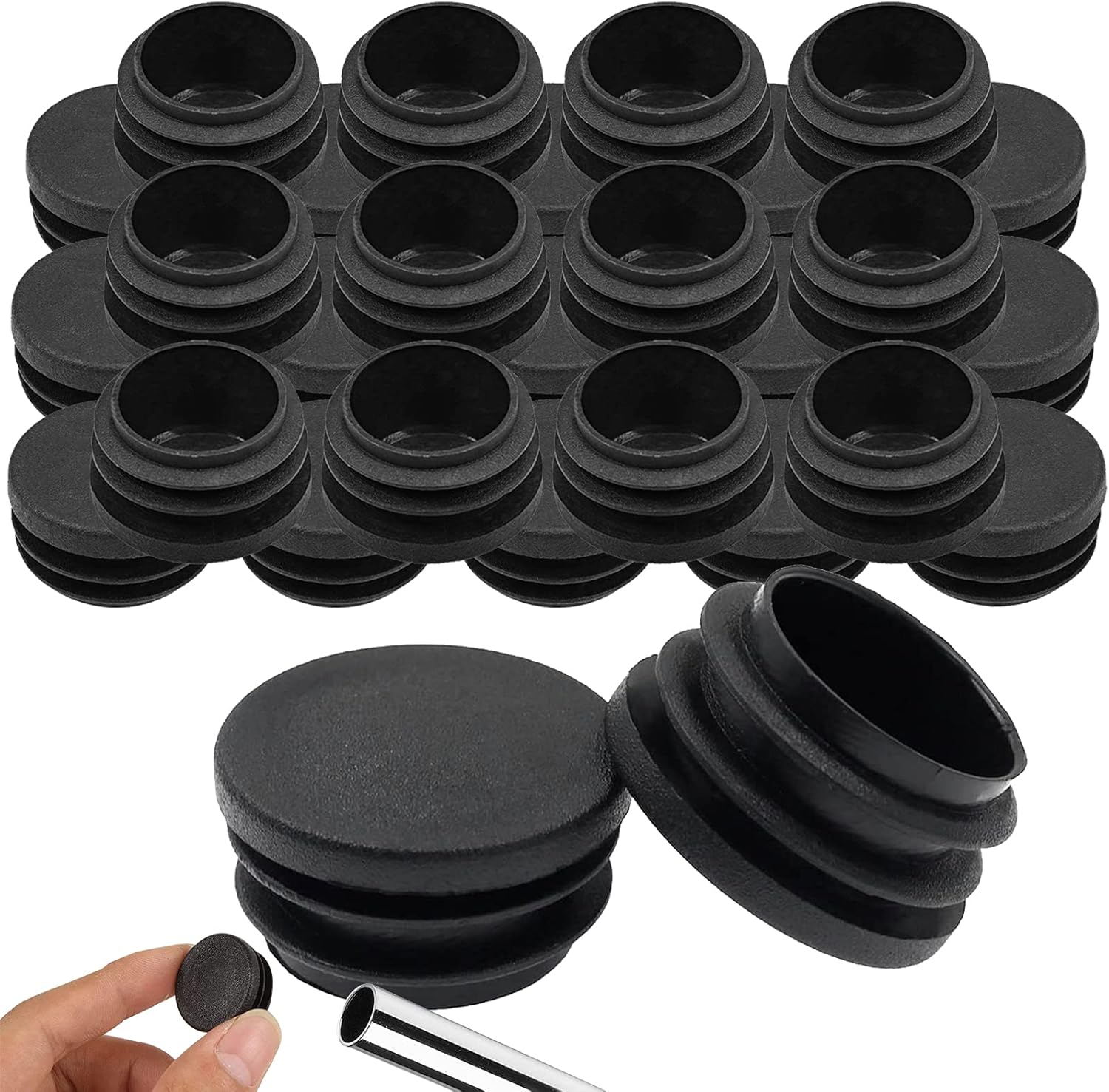 GZLCEU Pack of 30 Round Tube Plugs, Plastic Lamellar Plugs, Round for ...