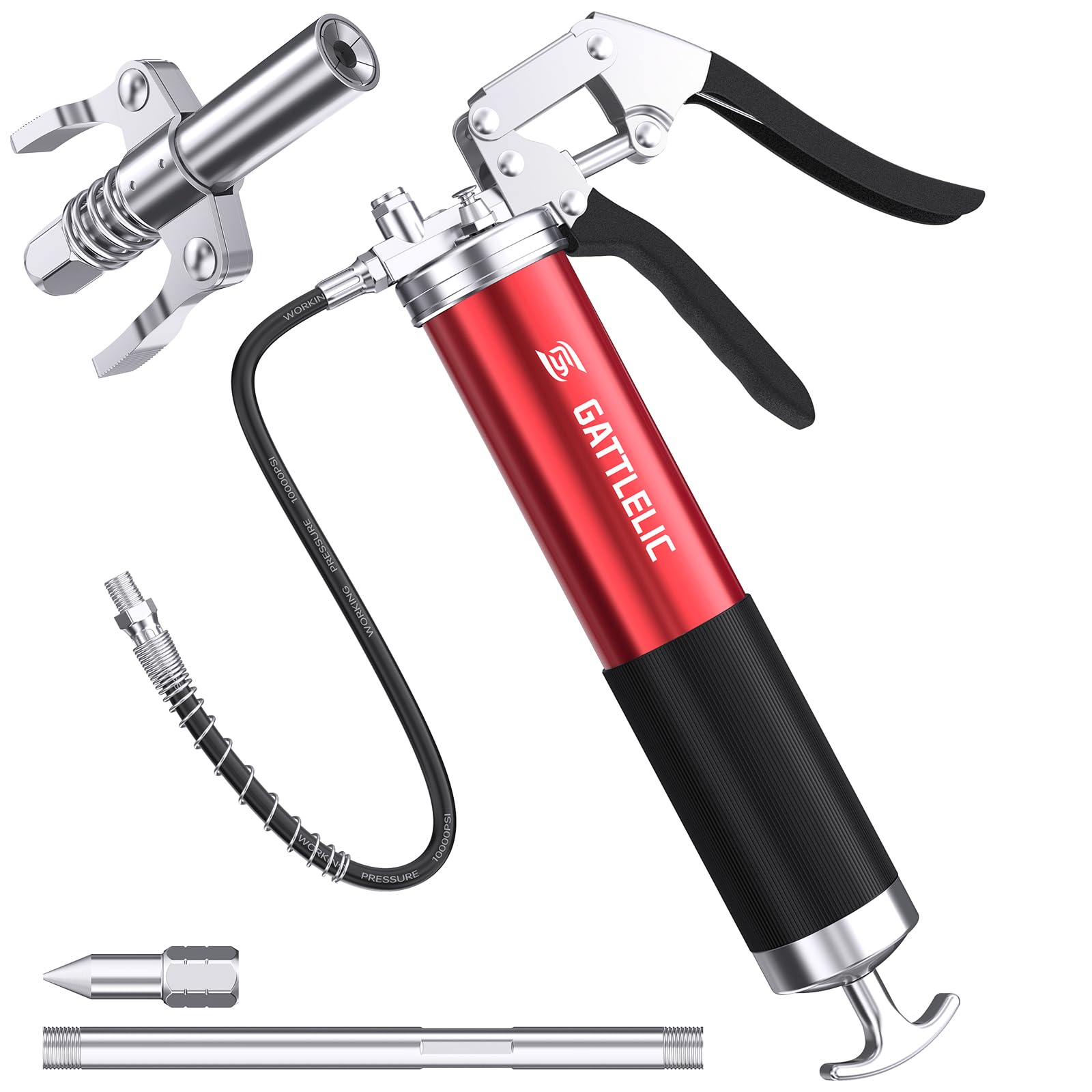 9100 PSI Grease Gun PHILTOP 9100PSI Cordless Grease Gun Kit - Battery ...