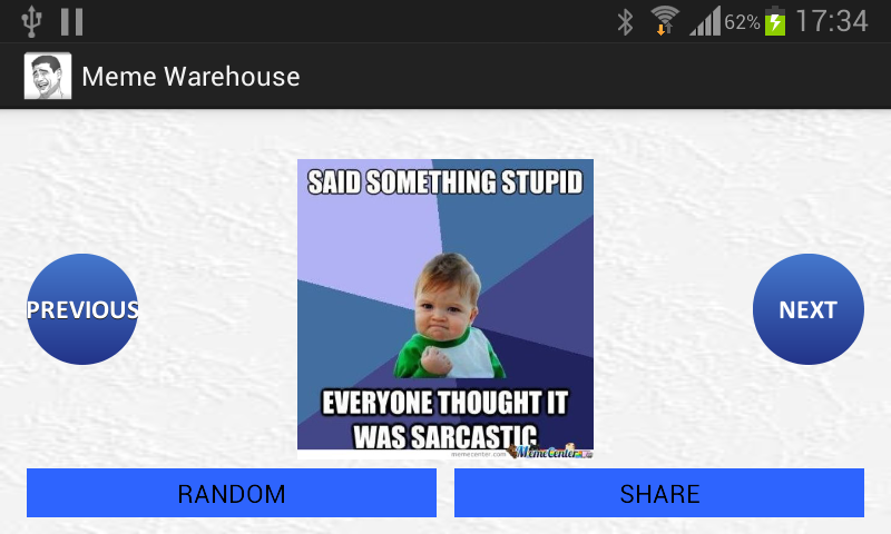 Aplicación Meme Warehouse en Amazon Appstore