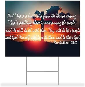 Amazon.com : Christian Scripture Custom Yard Signs with Stakes Look ...