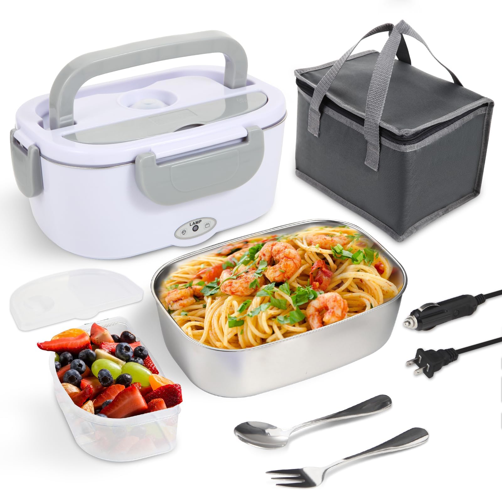 Amazon.com: Electric Lunch Box Food Heater 60W, Portable Food Warmer ...