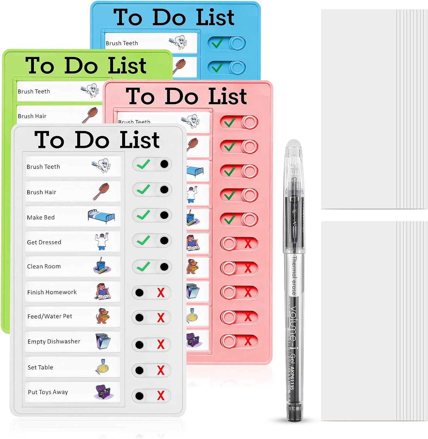 Amazon.com : Artoshin 4 Pieces Chore Chart for Kids Multiple Kids ...