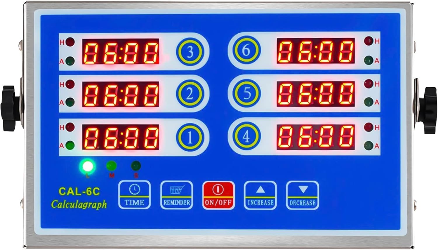 Amazon.com : 6 Channel Digital Timer - Kitchen Timer Digital - Desk ...