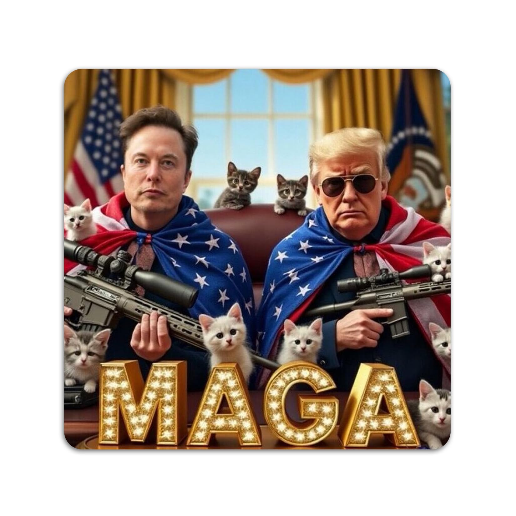 Buy Donald Trump and Elon Musk MAGA President Election 2024 Sticker ...