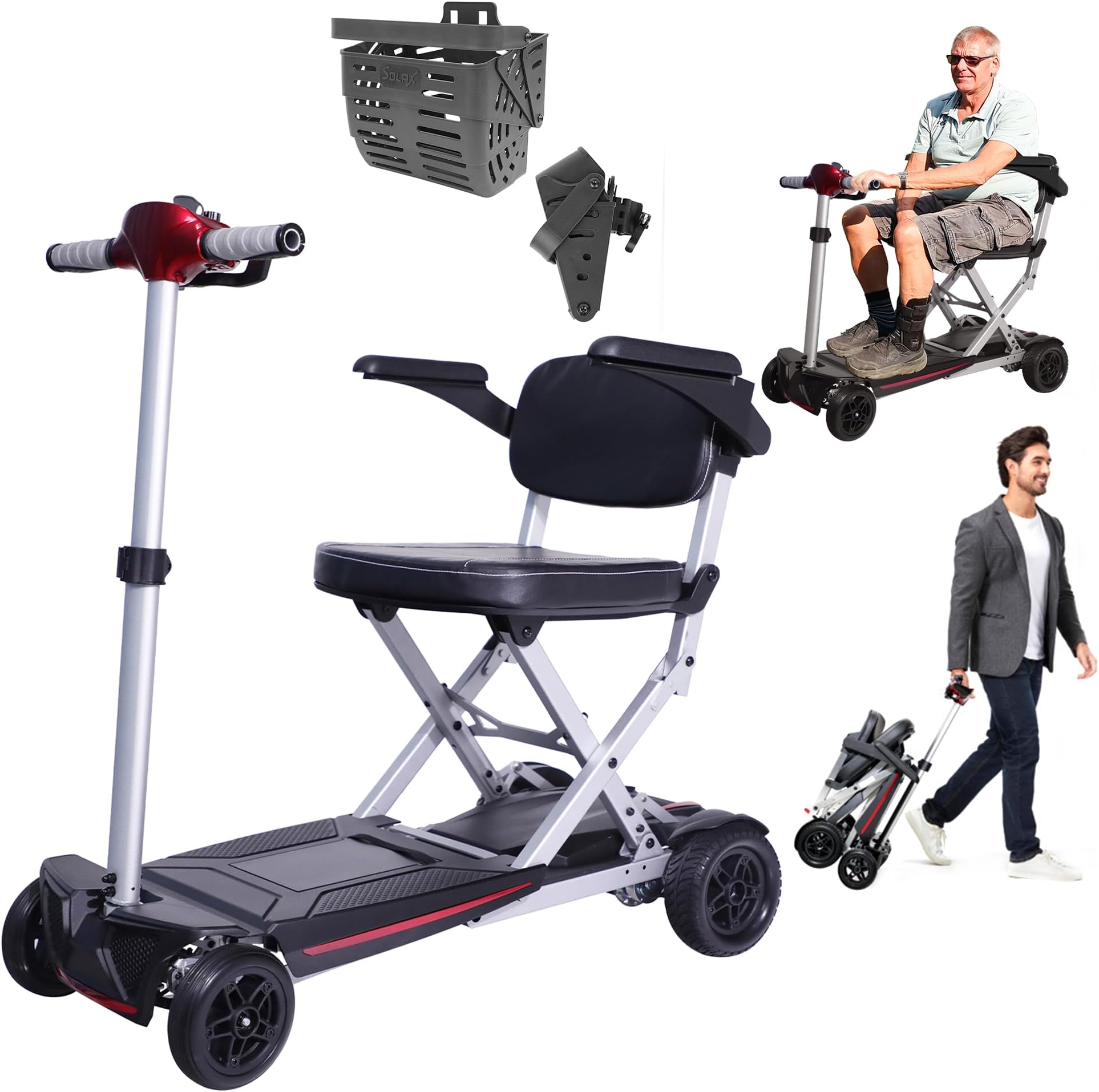 Amazon.com: Folding Travel Lightweight Mobility Scooter - Lightweight ...