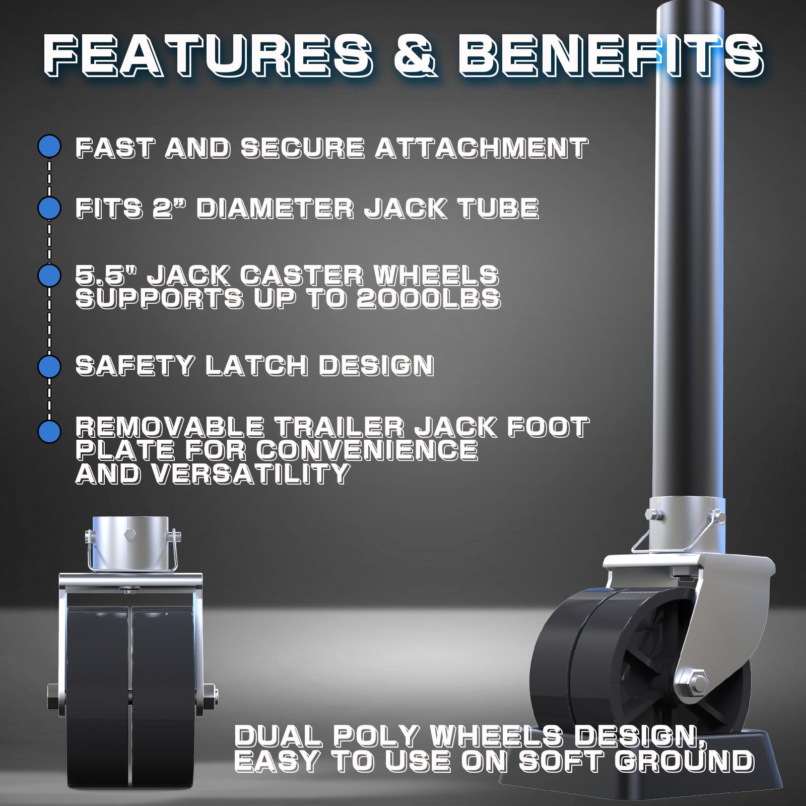 Snapklik.com : Trailer Jack Wheel Replacement