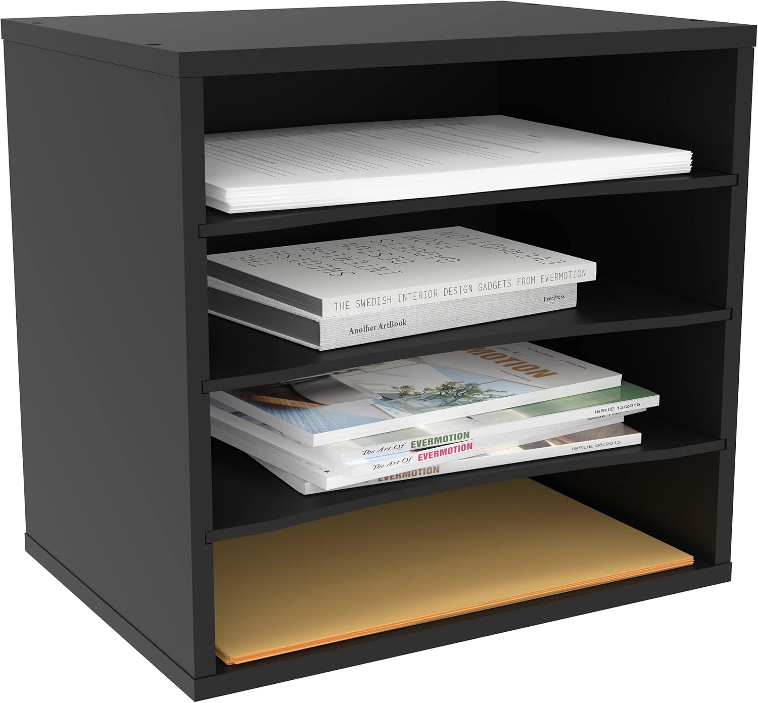 Amazon.com: Ballucci 4-Tier Paper Organizer for Desk, Stackable Paper ...