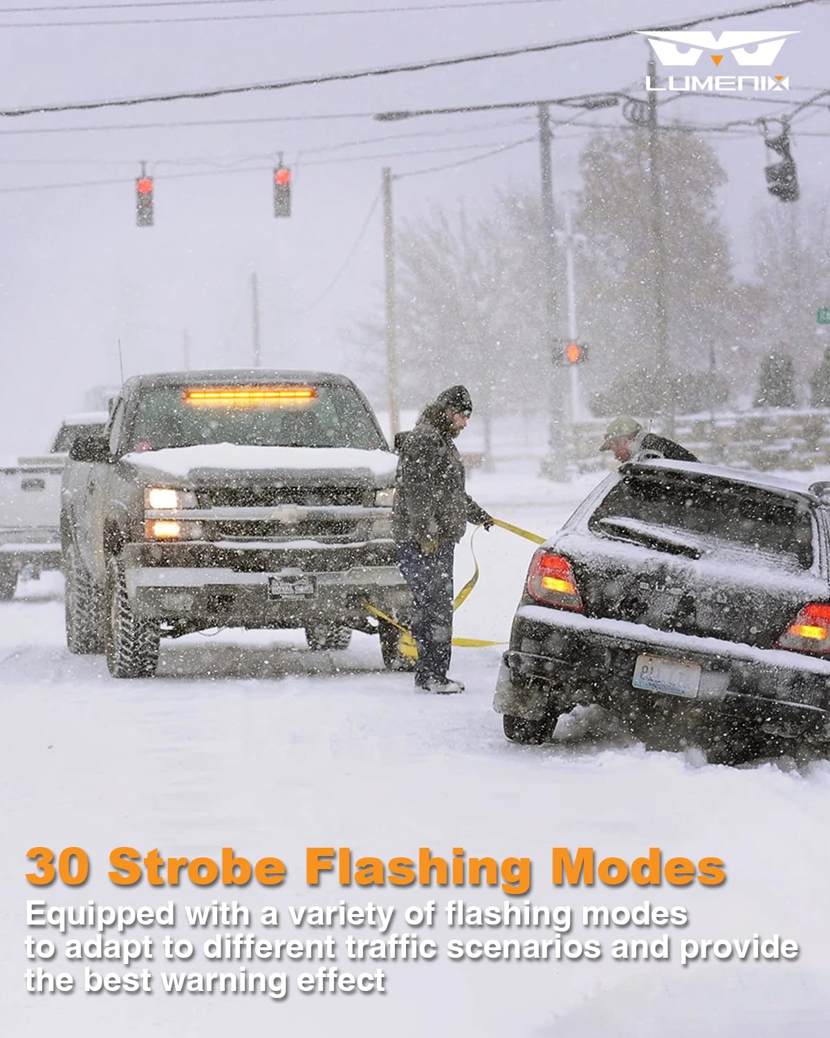 Snapklik.com : LUMENIX 35.5 Inch LED Traffic Advisor Strobe Light Bar w ...