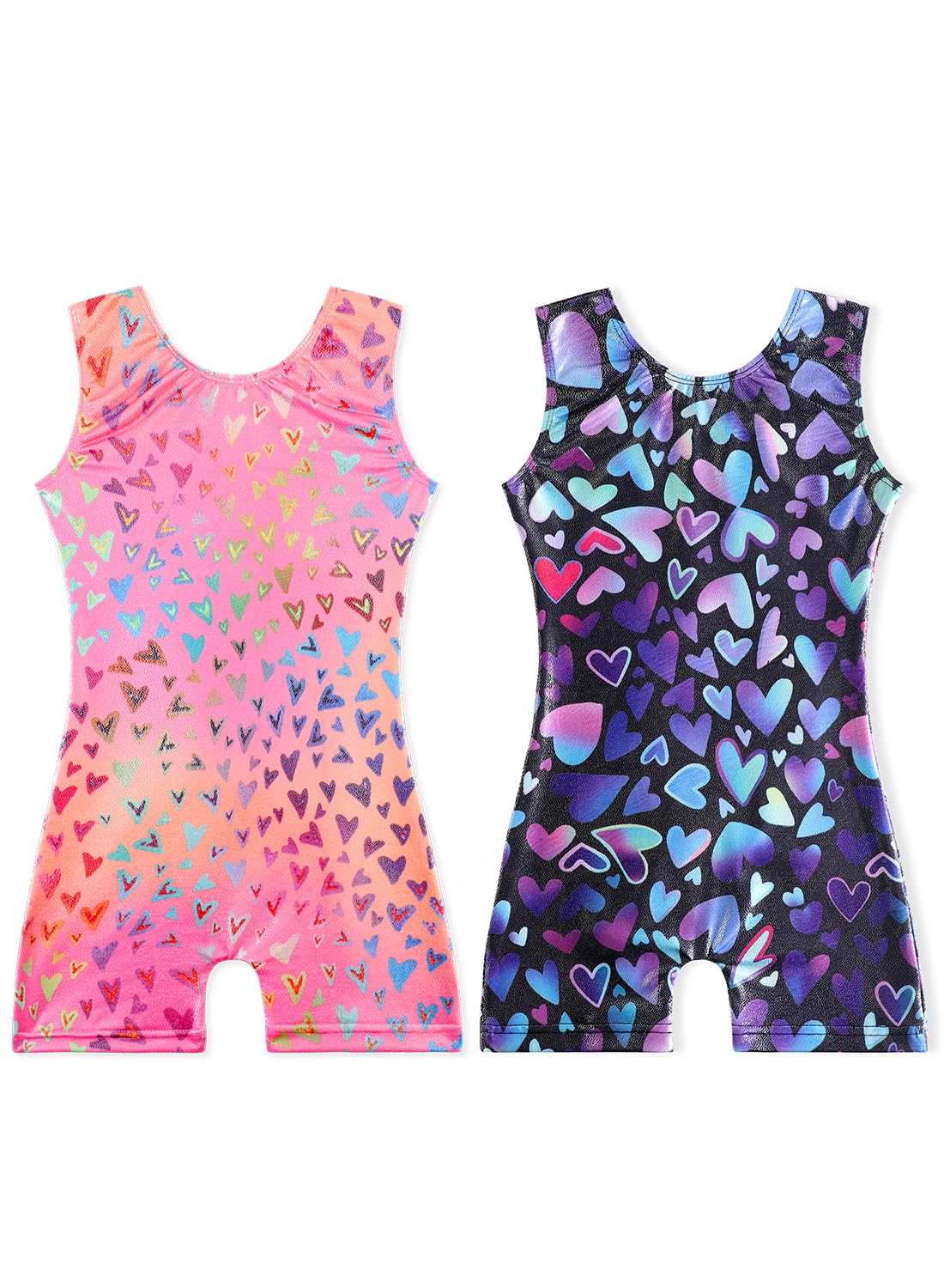 Snapklik.com : EQSJIU 2 Packs Sparkles Kids Gymnastics Leotards For Girls
