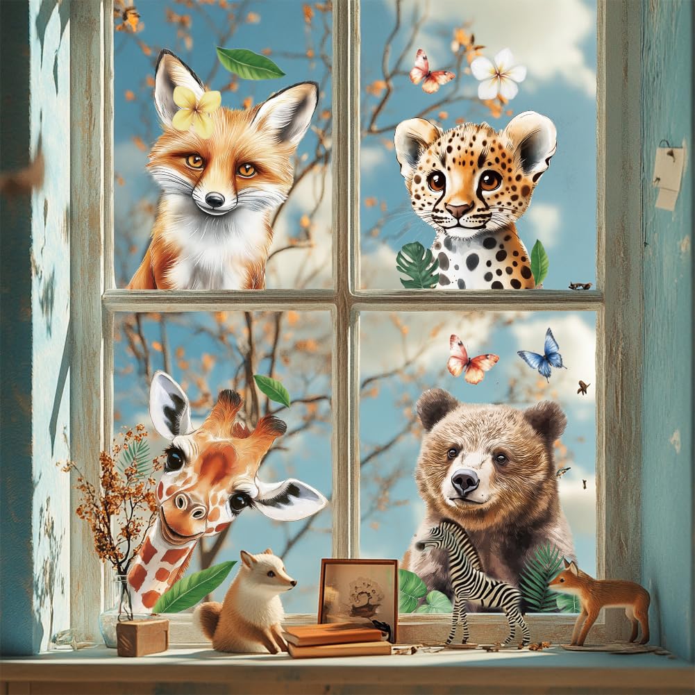 Decorative Window Decals For Home Static Window Clings Birds And ...