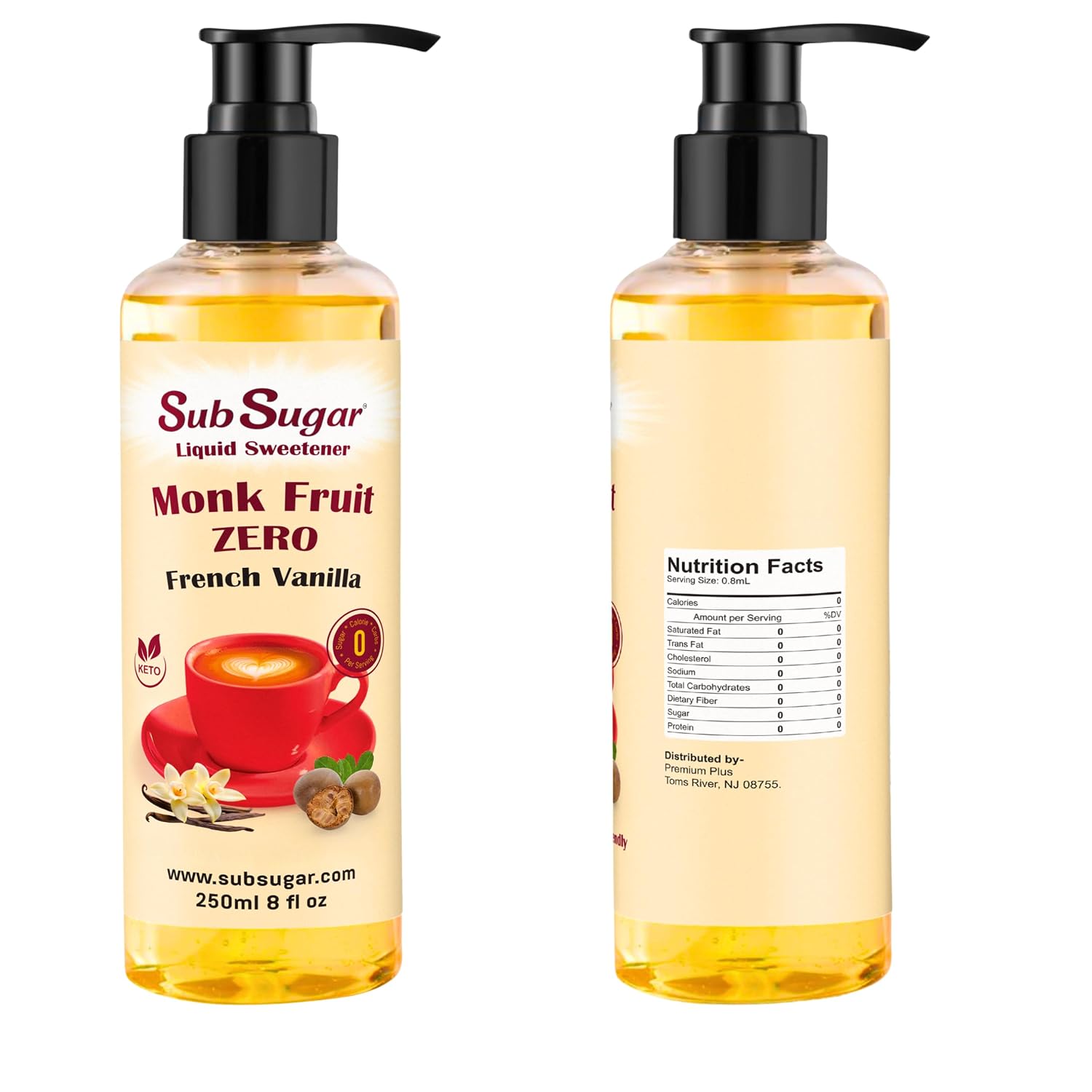 Amazon.com: SubSugar Monk Fruit Liquid Sweetener – No Erythritol, Sugar ...