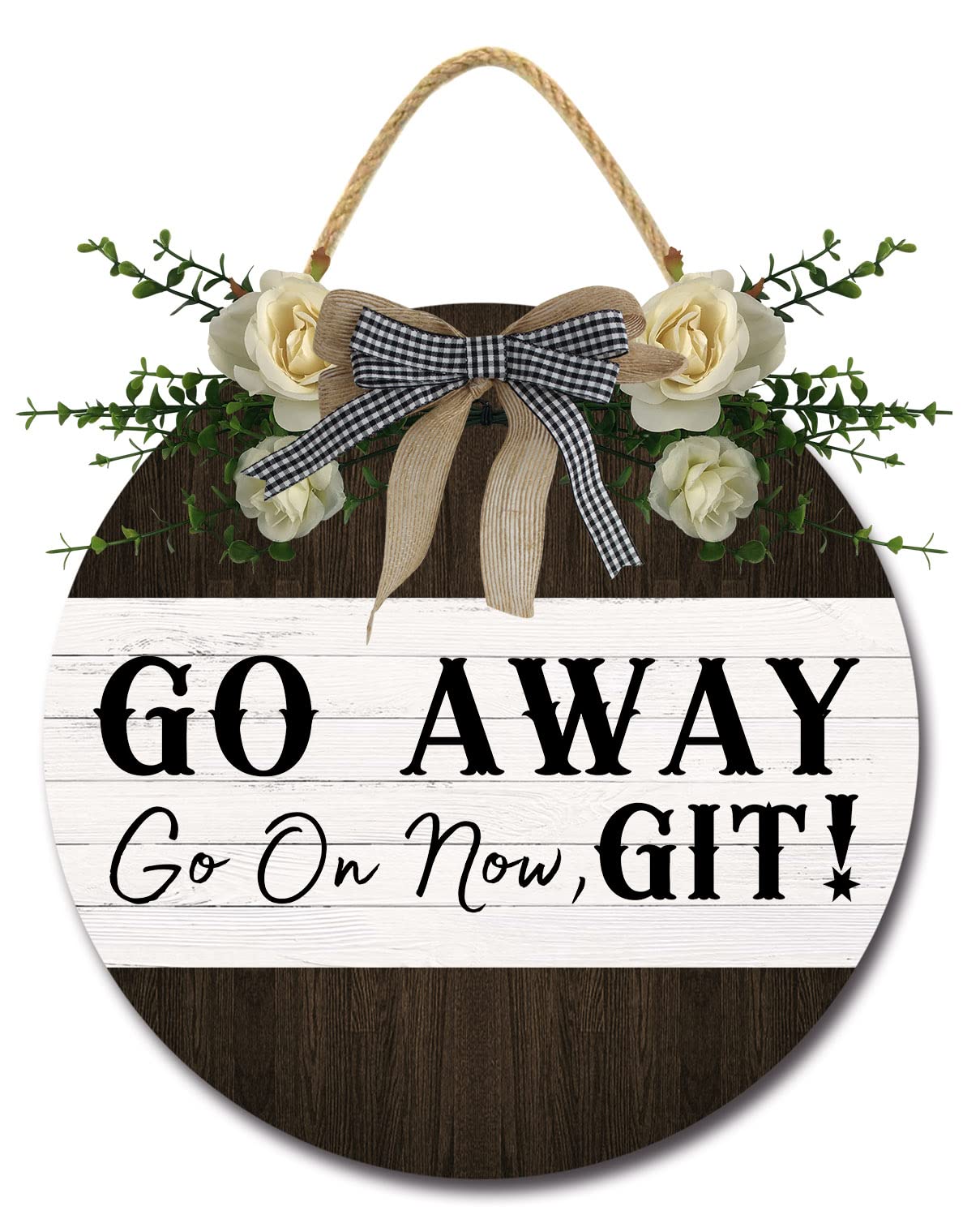 Amazon.com : Sokomurg Go Away Go On Now Git Unwelcome Signs for Front ...