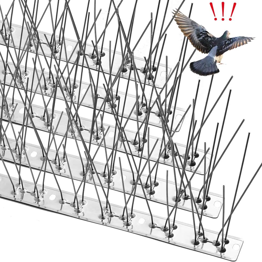 FIOLOM Bird Spikes for Small Birds Pigeons 10 Strips Anti Bird Fence ...