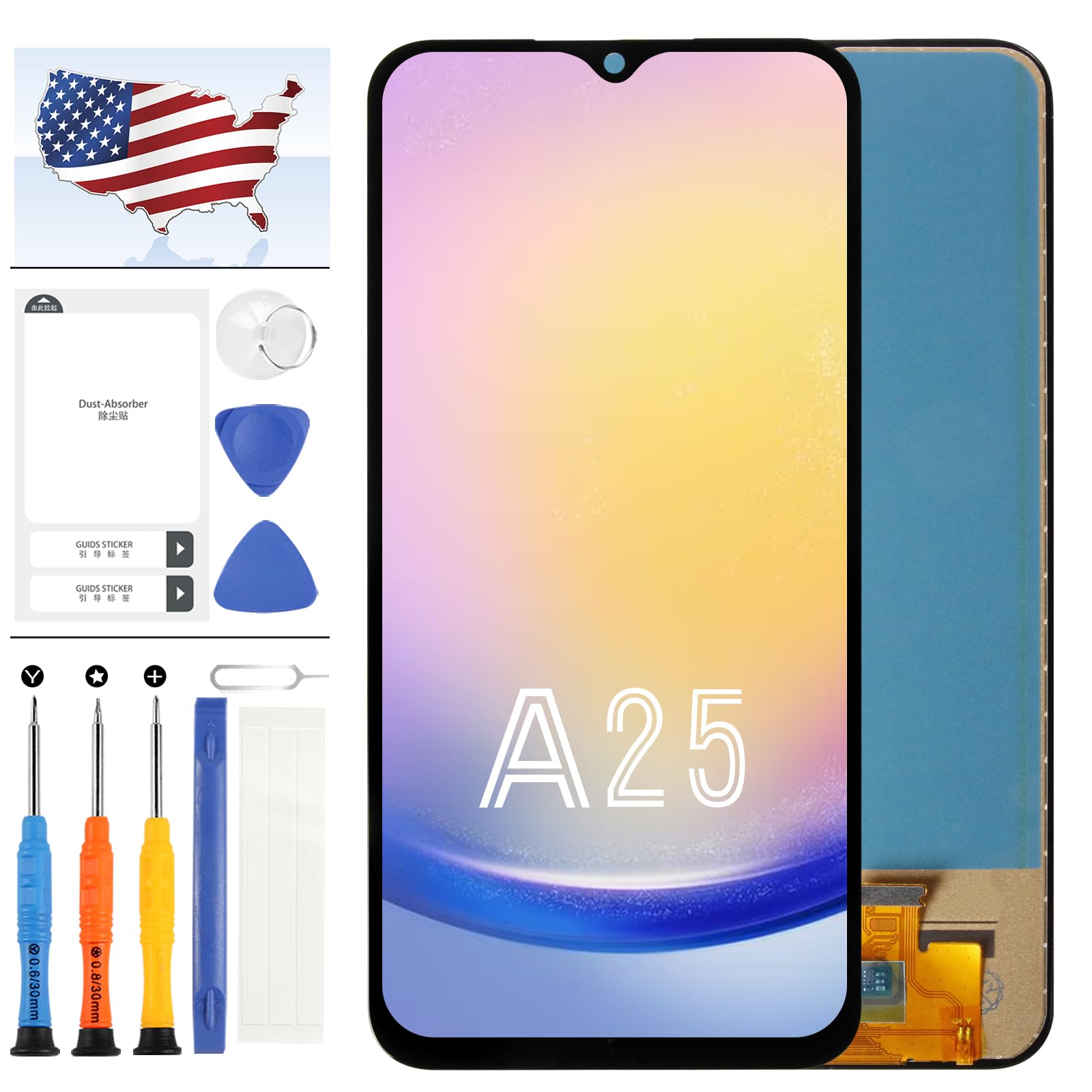 Amazon.com: AMOLED for Samsung A25 Screen Replacement Kit for Samsung ...