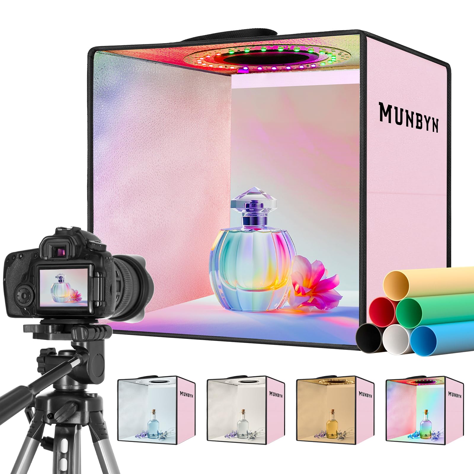 Amazon.com : MUNBYN Photo Light Box Photography, Portable Photo Studio ...