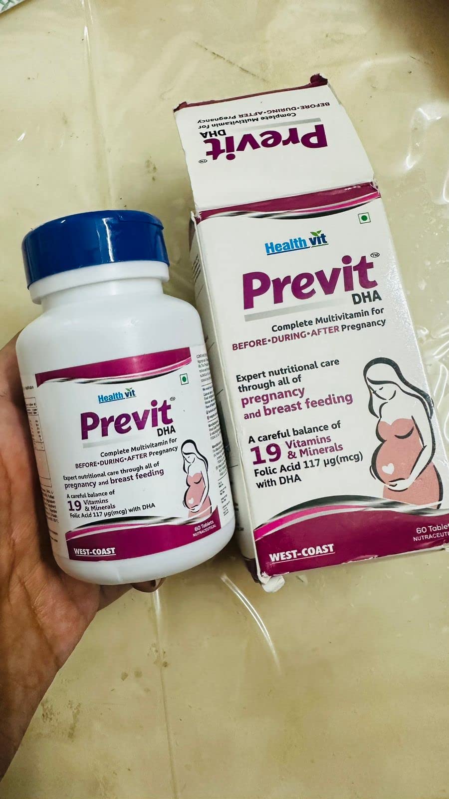 Healthvit Previt Prenatal Complete Multivitamin for Pre-Post Pregnancy ...