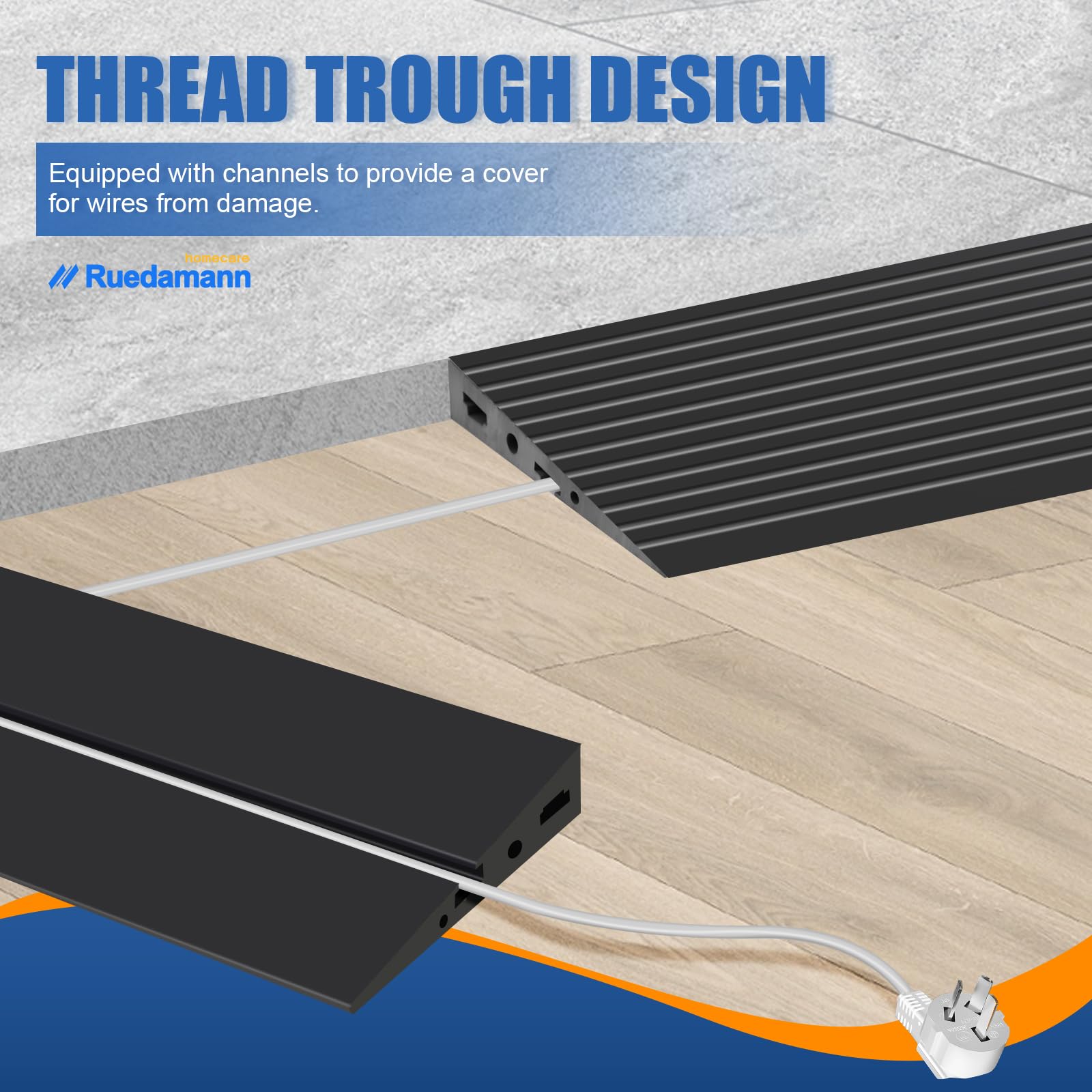 Snapklik.com : 1" Rise PVC Threshold Ramp For Doorways, 1700 Lbs Load ...
