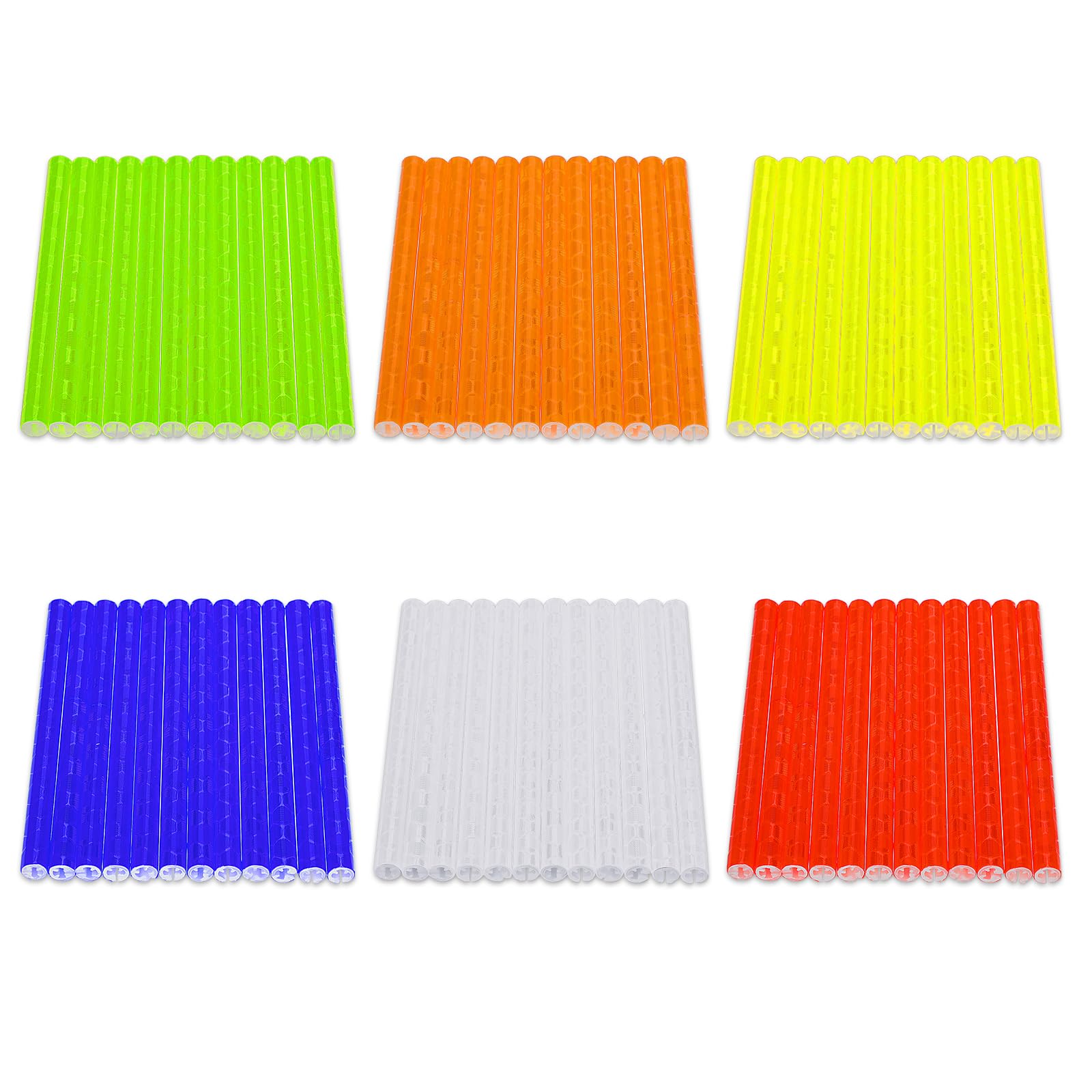 Amazon.com : KALIONE 72 Pcs Bicycle Spoke Skins Wraps Spoke Colorful ...