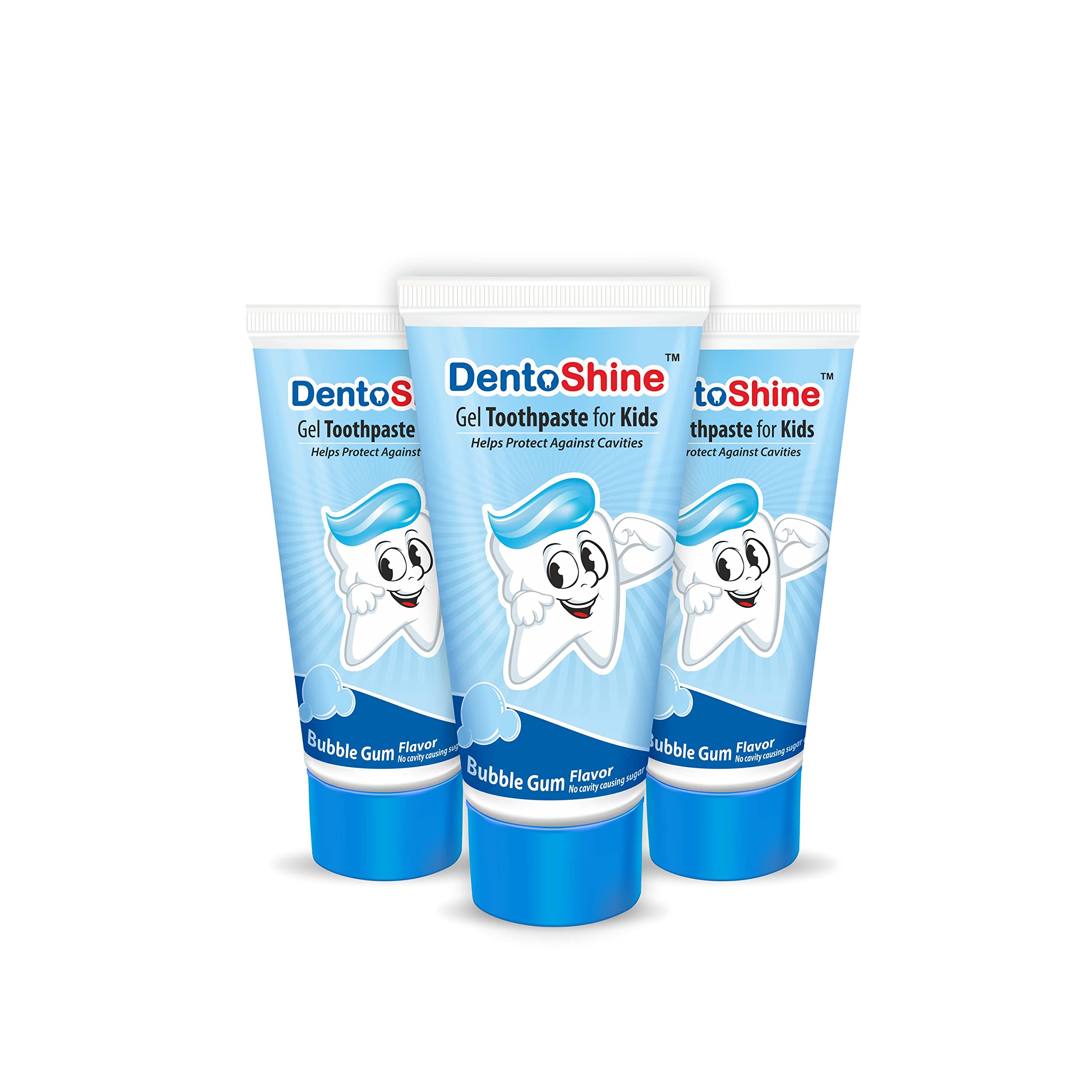 Buy DentoShine Gel Toothpaste for Kids | Pack of 3 (3, Bubblegum ...