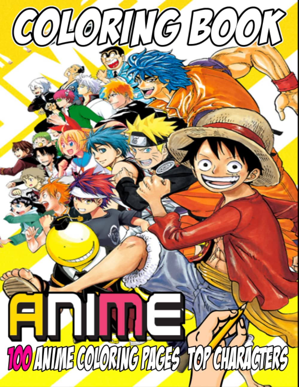 Buy Anime Coloring Book: Over 100 Coloring Pages Of Anime Characters To ...
