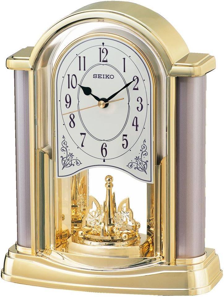 Amazon.com: SEIKO 9 Inch Anniversary Mantel Clock with Glass Dome ...
