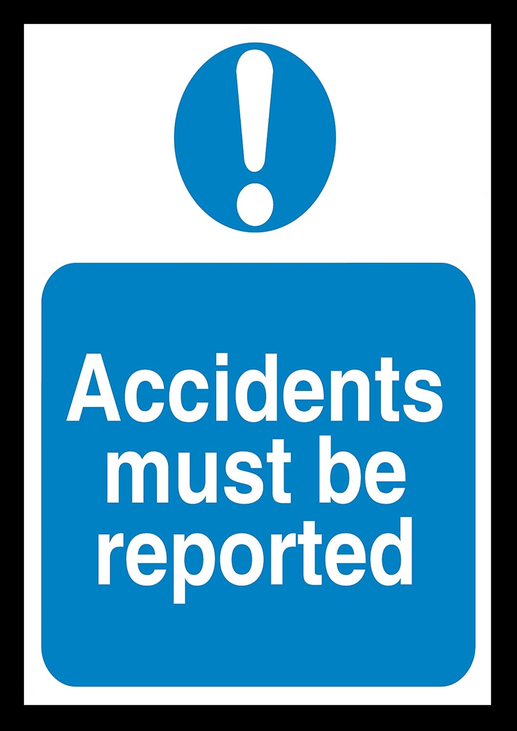 L1466 LARGE ACCIDENTS MUST BE REPORTED WARNING SAFETY METAL WALL SIGN ...