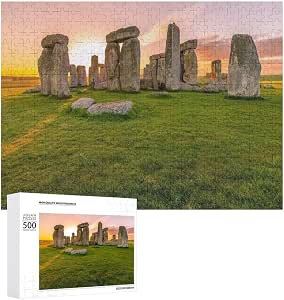 Jigsaw Puzzle 500 Pieces DIY Historic Site Stonehenge Wooden Puzzle ...