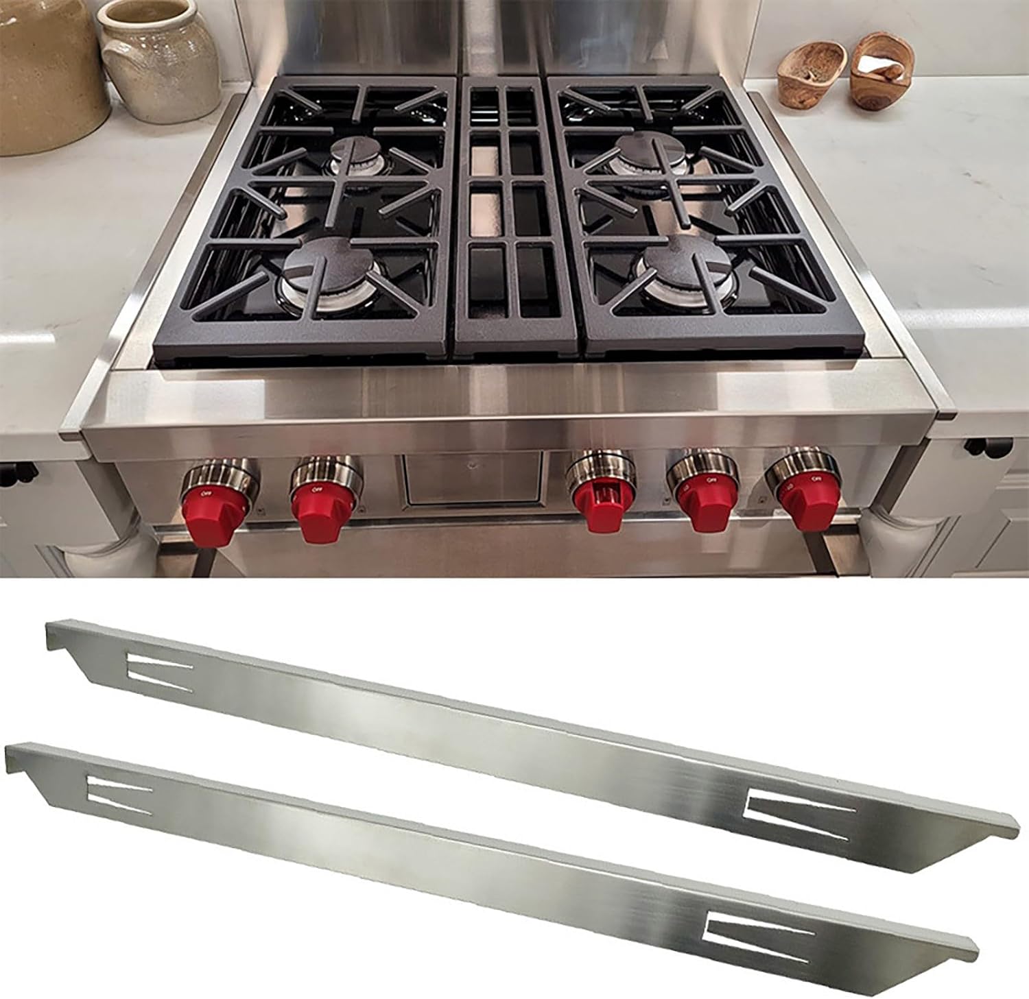 Stove Counter Gap Cover, 58.4cm Oven Gap Filler Stainless Steel Seals ...