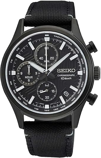 Seiko Hommes Analogique Quartz Montre avec Bracelet en Nylon SSB421P1 ...