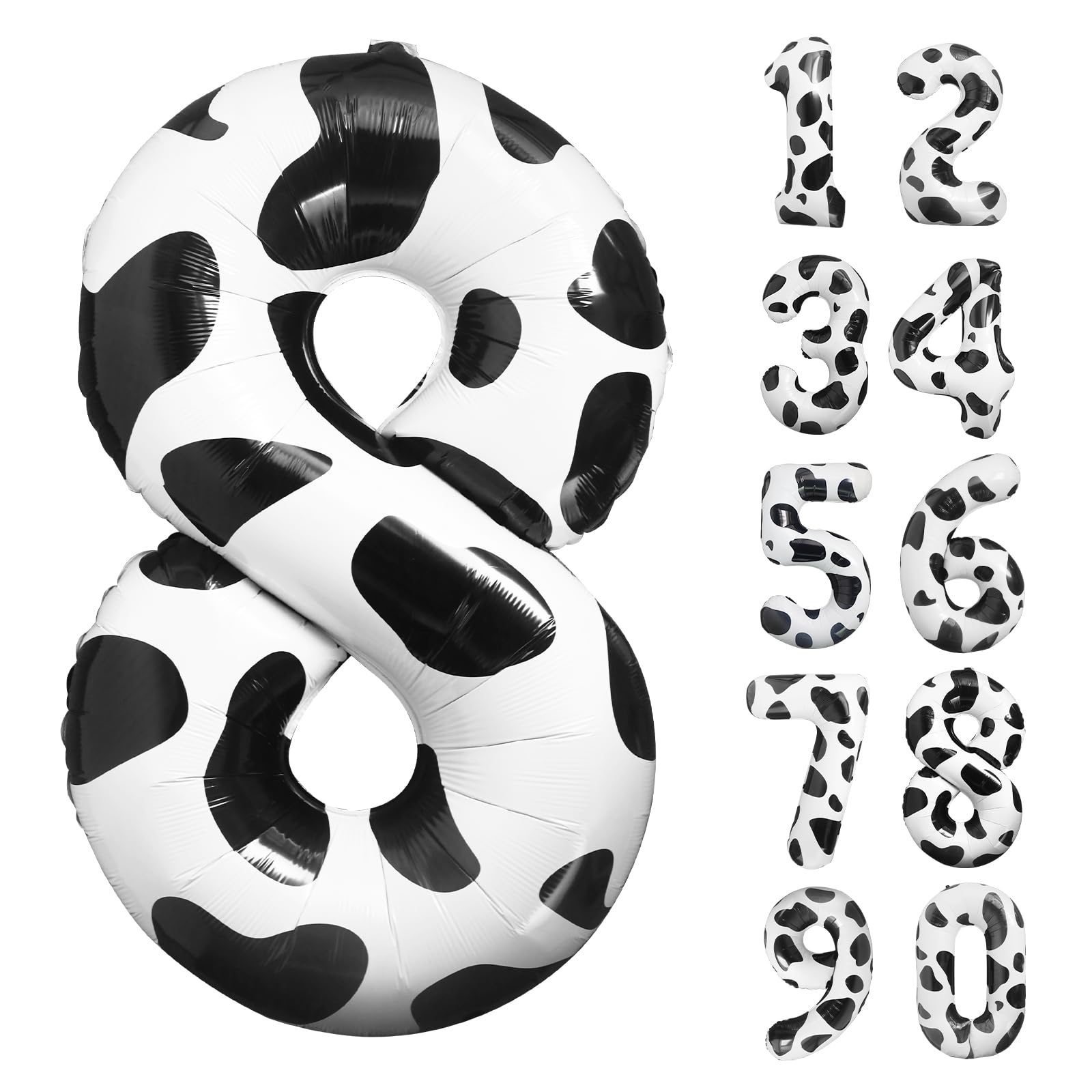 Snapklik.com : Cow Print Number Balloon 40 Inch Cow Print Number 8 ...